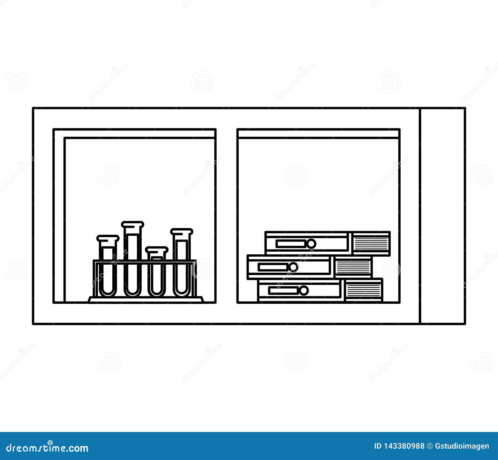 Laboratory Shelf Isolated Icon Stock Vector - Illustration of alchemy ...