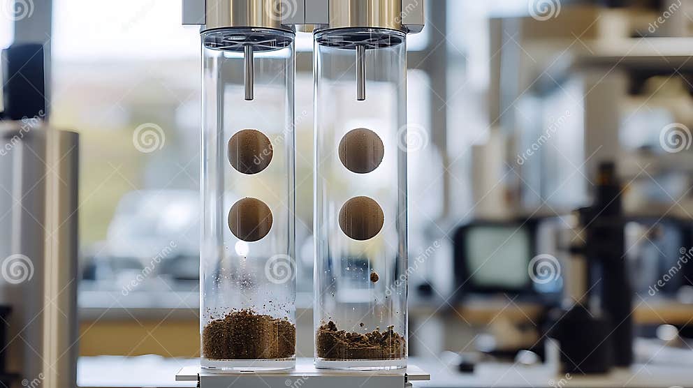 Laboratory Soil Analysis Apparatus with Samples Stock Image - Image of ...
