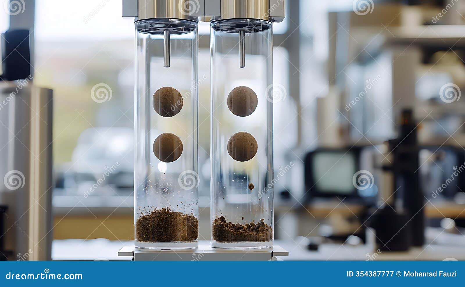 Laboratory Soil Analysis Apparatus with Samples Stock Image - Image of ...