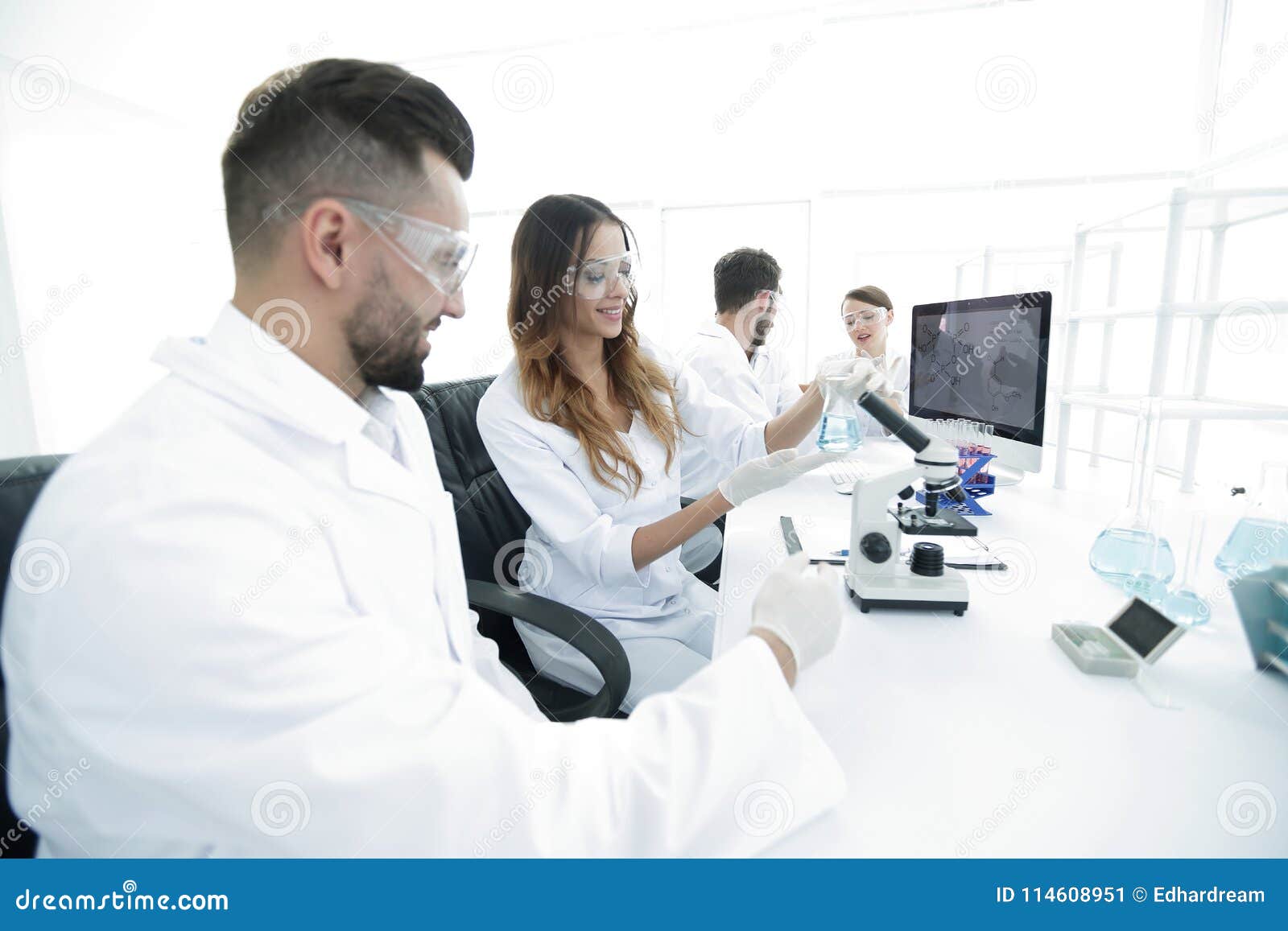 Laboratory Staff in the Workplace Stock Image - Image of chemist ...