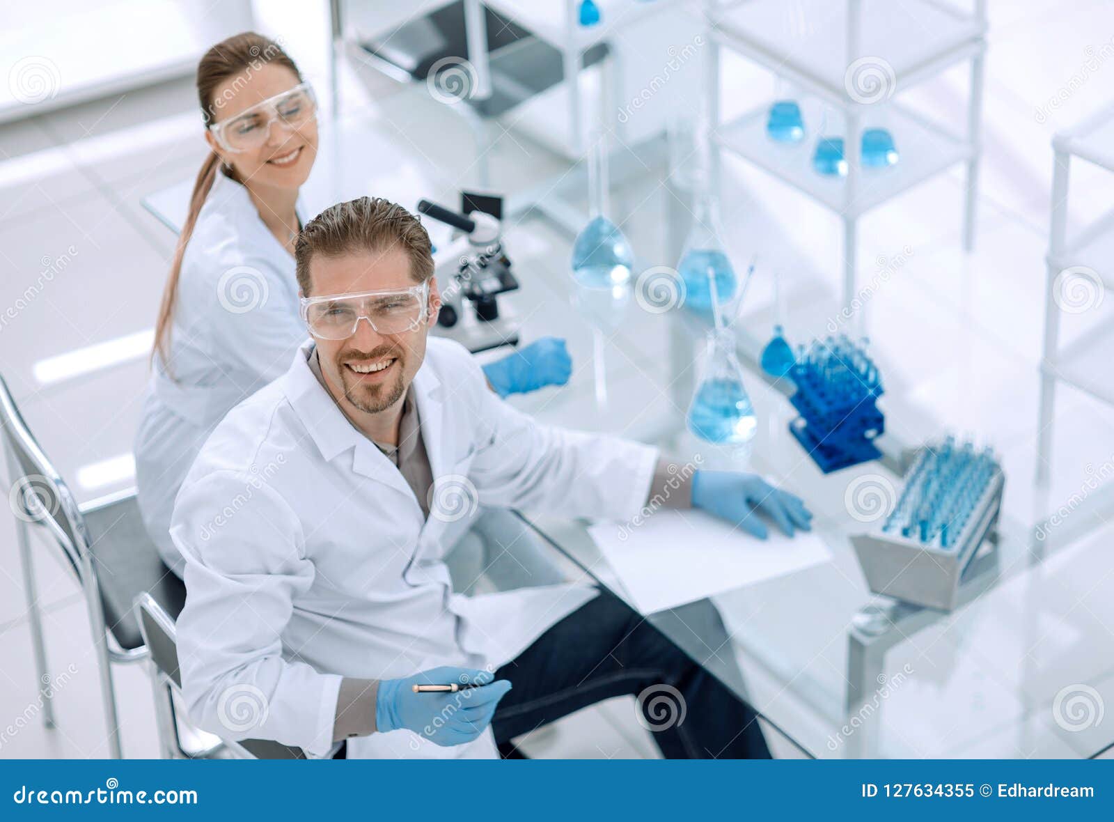 Laboratory Staff at the Workplace Stock Image - Image of equipment ...