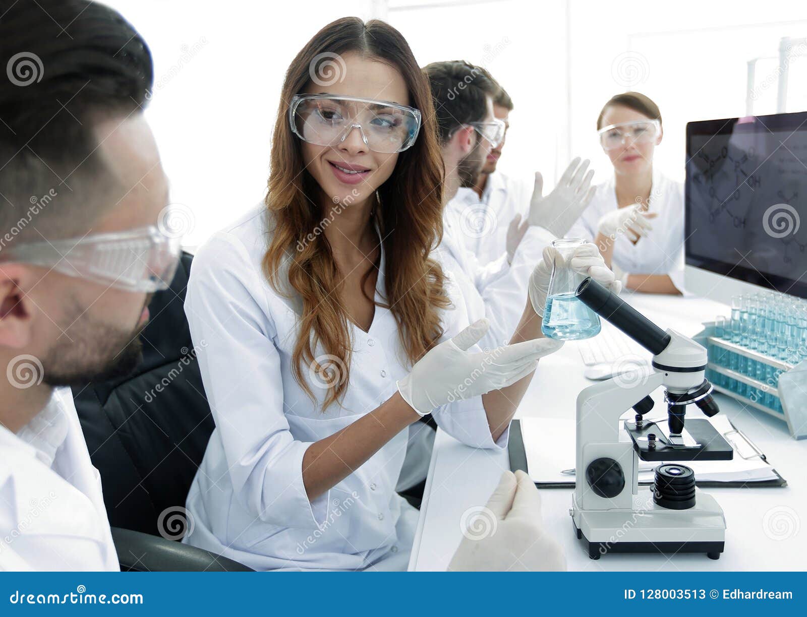 Laboratory Staff in the Workplace Stock Image - Image of medical ...