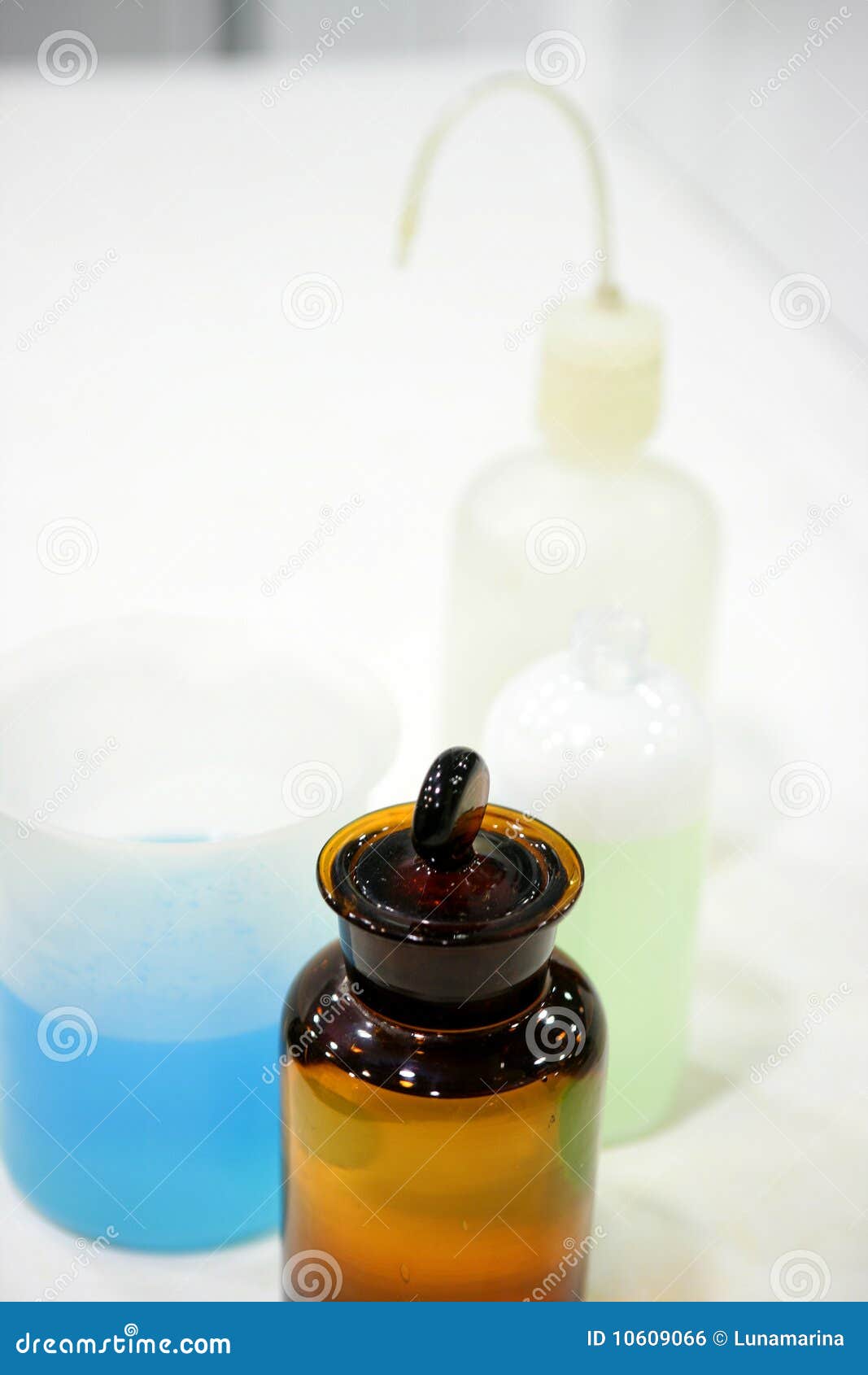 Laboratory Stuff, Glass Cylinder, Colorful Liquids Stock Photo - Image ...