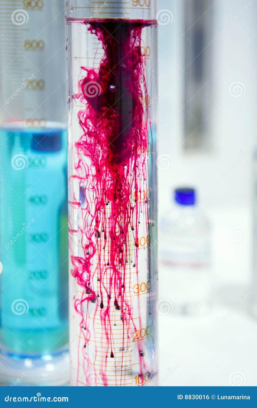 Laboratory Stuff, Glass Cylinder, Colorful Liquids Stock Photo - Image ...