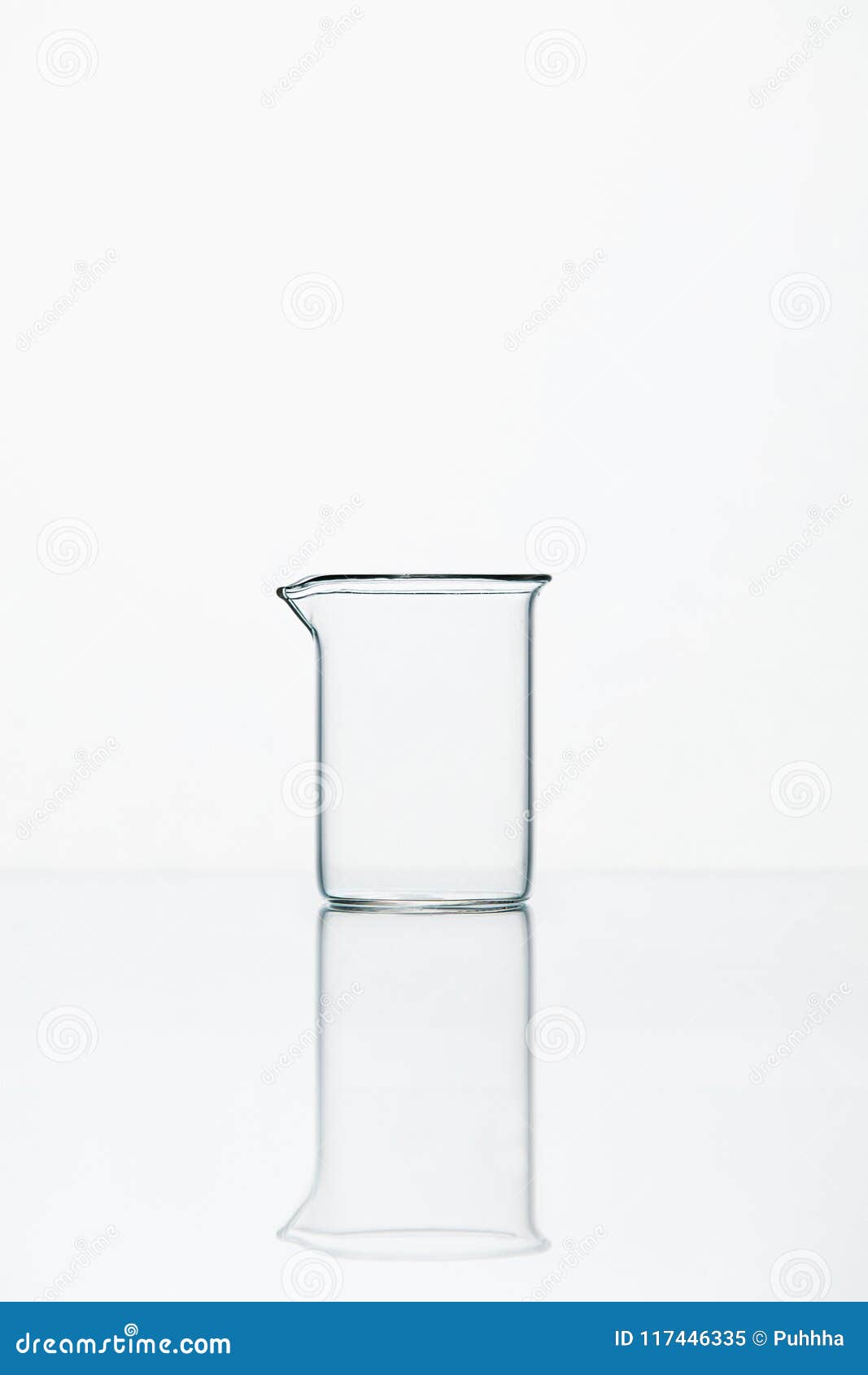 Laboratory Supplies. Transparent Glass on White Background Stock Image ...