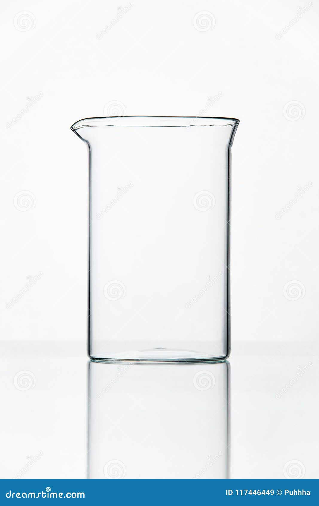 Laboratory Supplies. Transparent Glass on White Background Stock Image ...