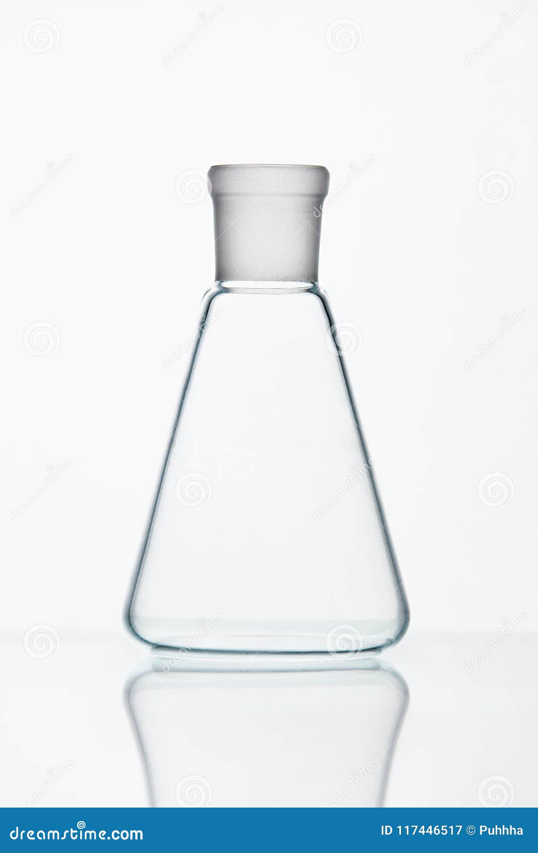 Laboratory Supplies. Transparent Glass on White Background Stock Image ...