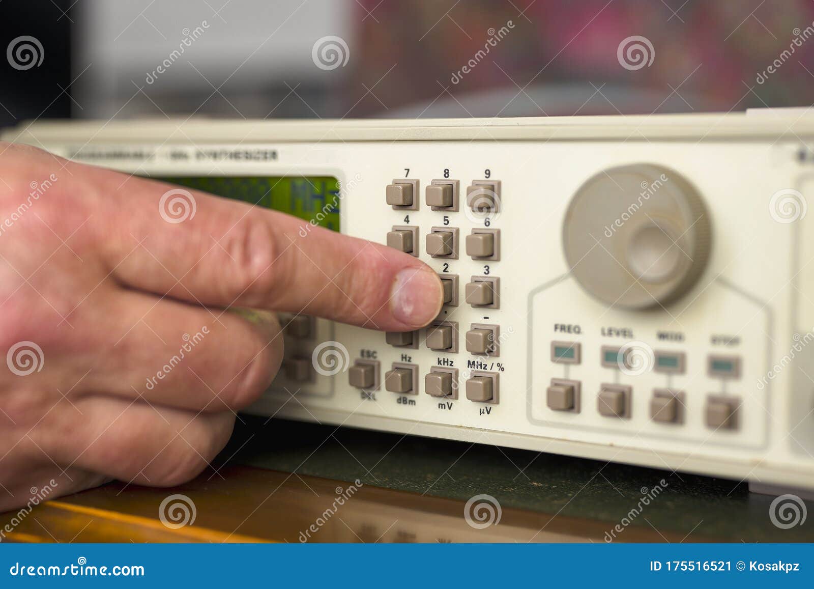 Laboratory Synthesizer for Radio Testing Stock Image - Image of ...