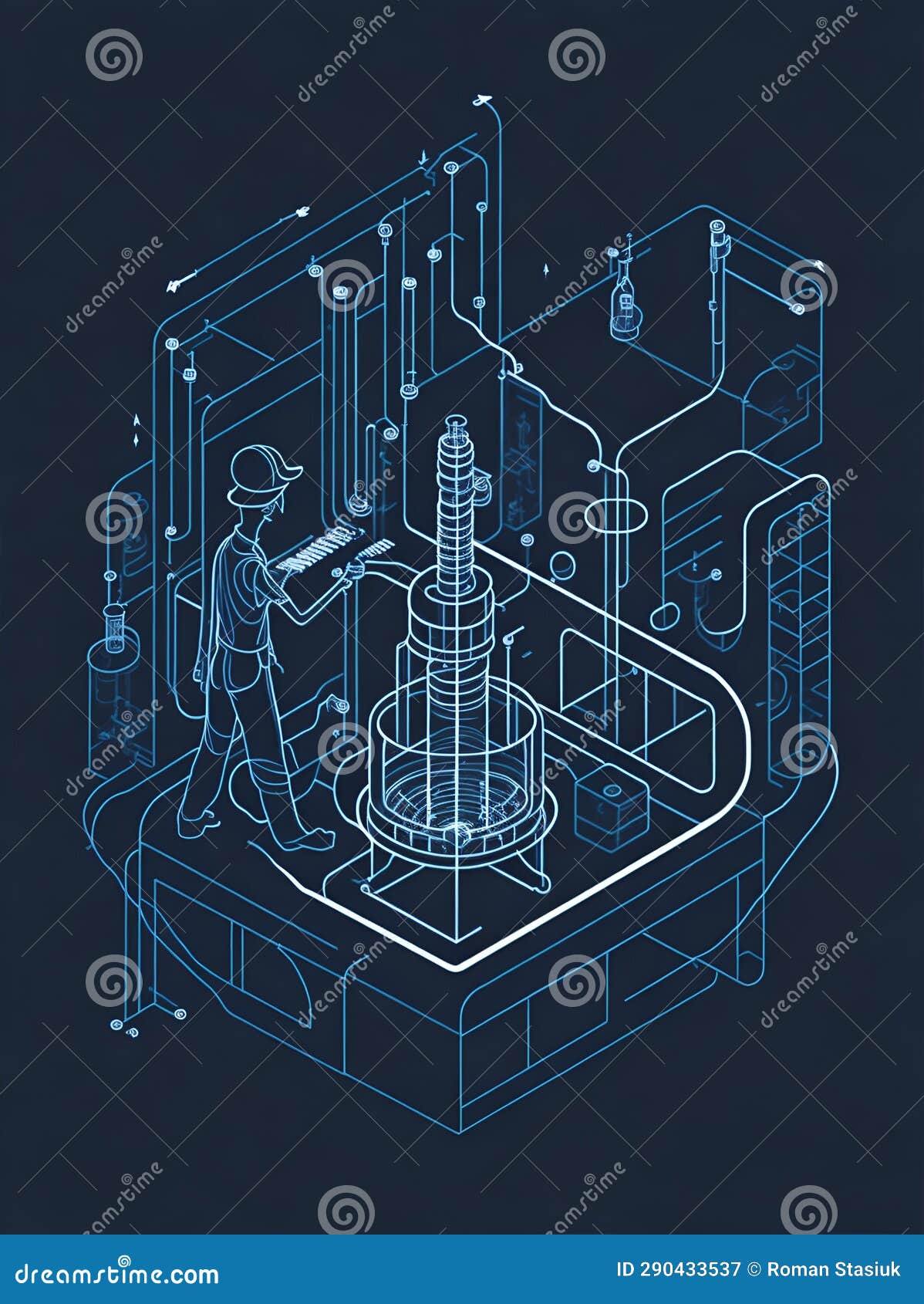 Laboratory Technician Assembling a Complex Apparatus for a Cutting-edge ...