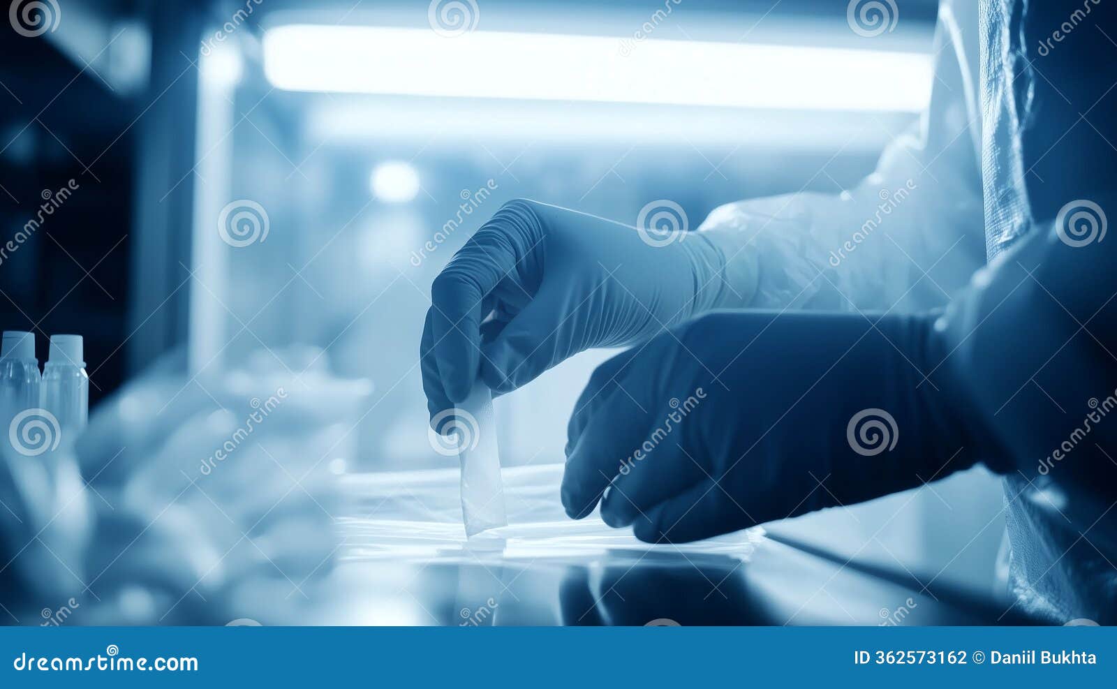 Laboratory Technician Conducting Sample Testing in a Sterile ...
