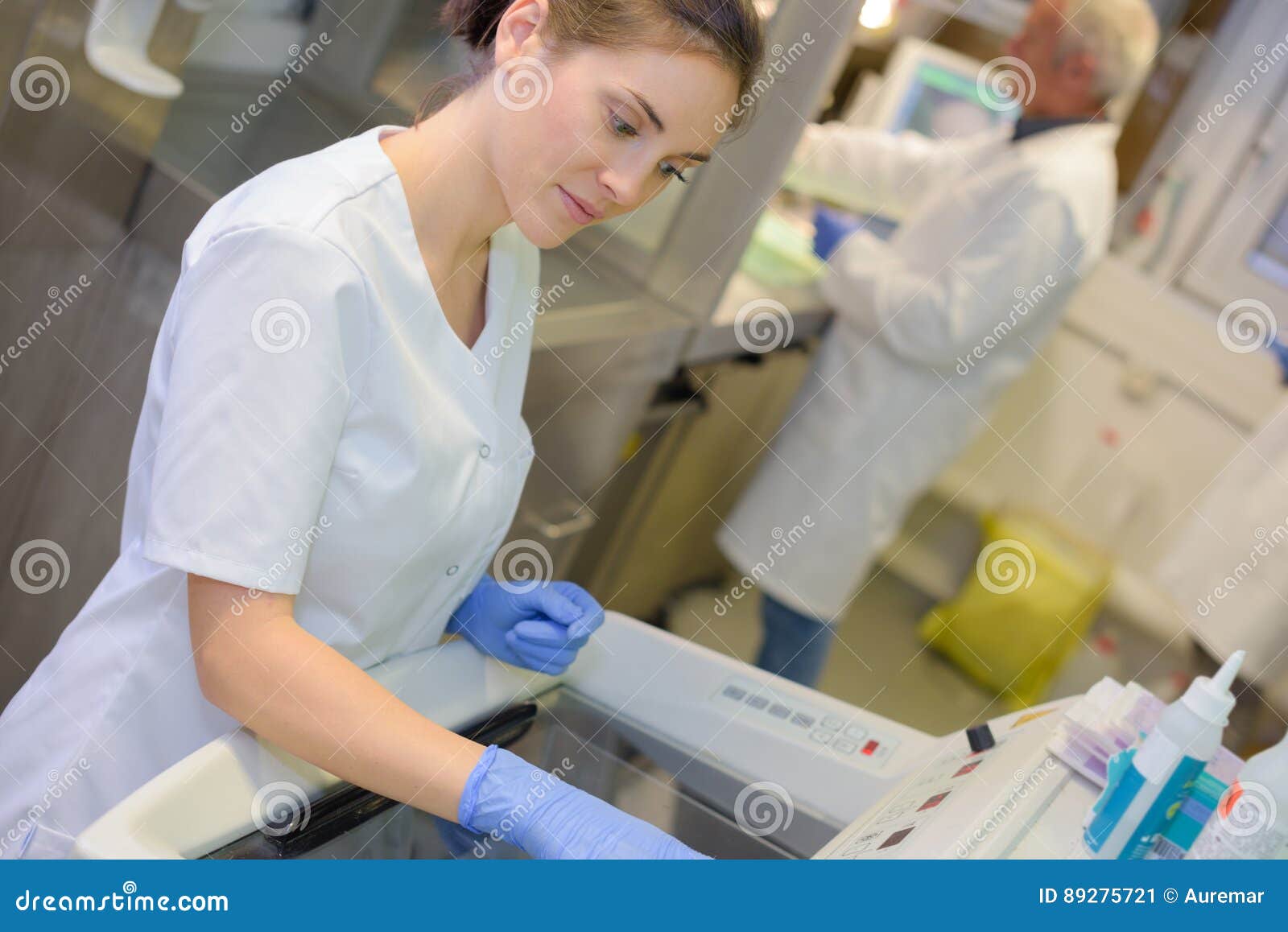 Laboratory Technician Doing Work Stock Image - Image of conduct ...