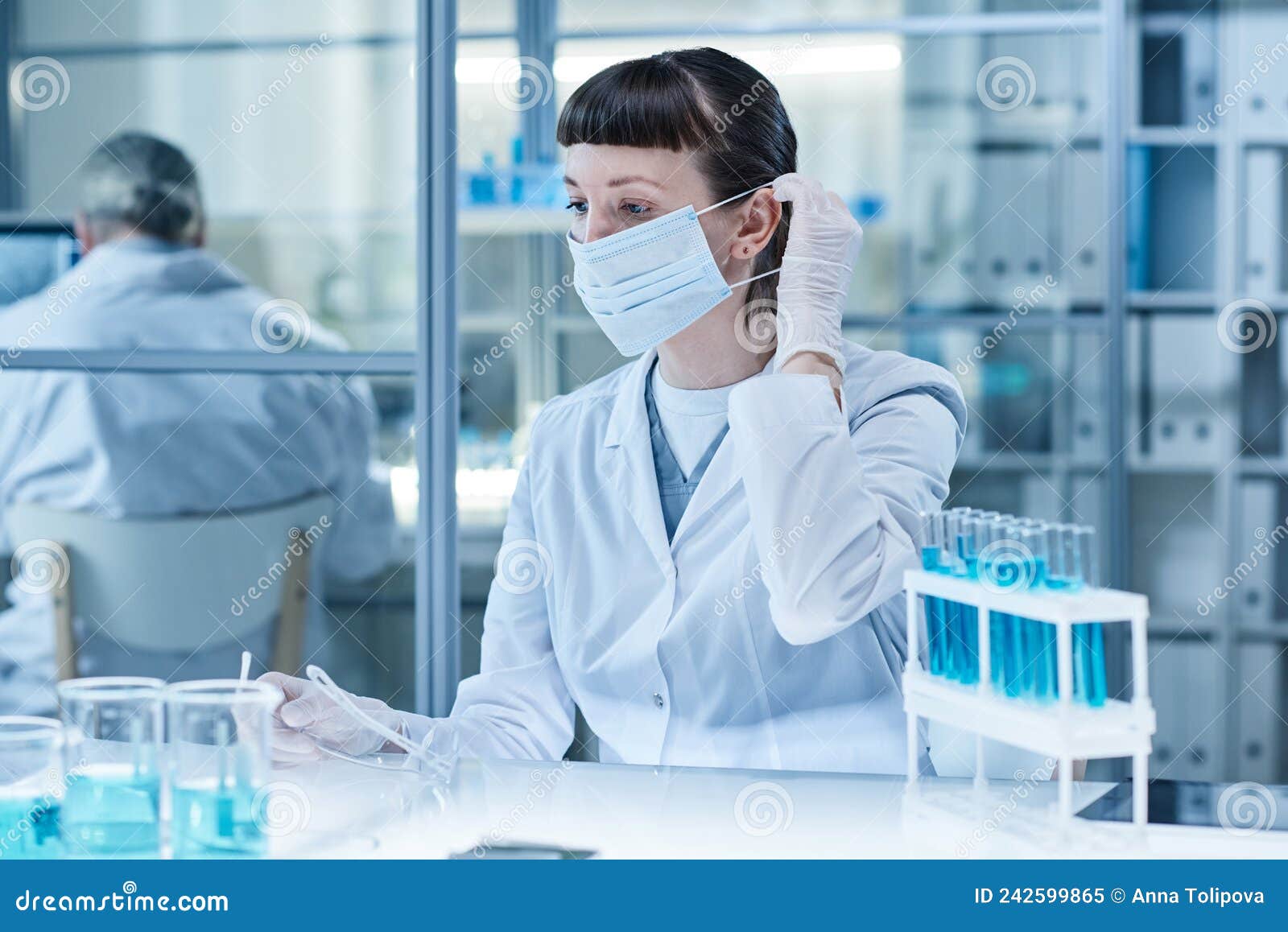 Laboratory Technician Working with Samples Stock Image - Image of ...