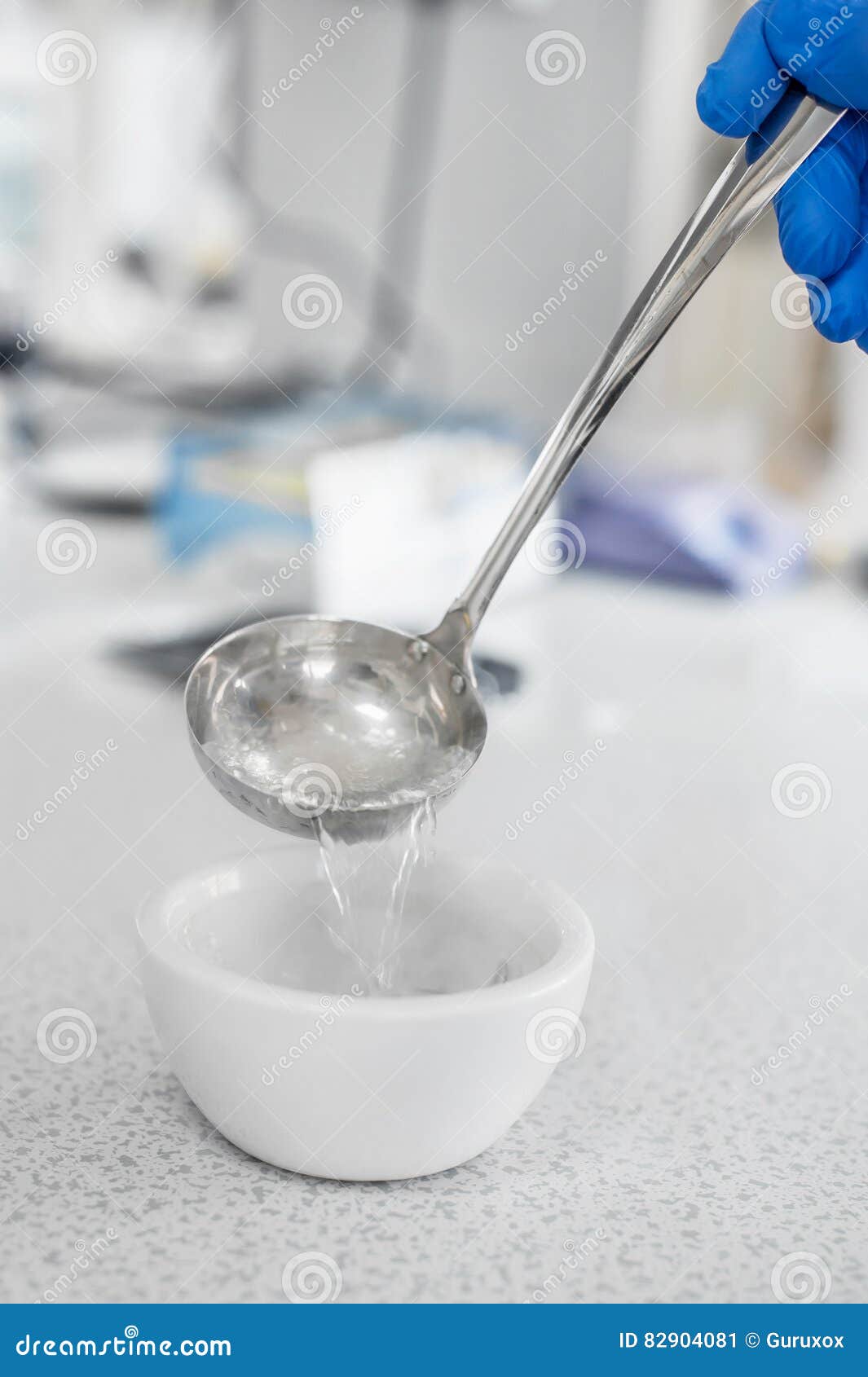 Laboratory Technician Performs an Experiment with Liquid Nitrogen Stock ...