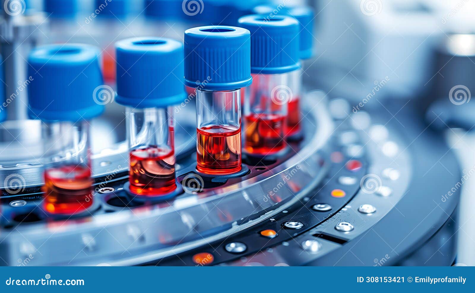 Laboratory Technician Processing Serum from Blood Using a Centrifuge ...