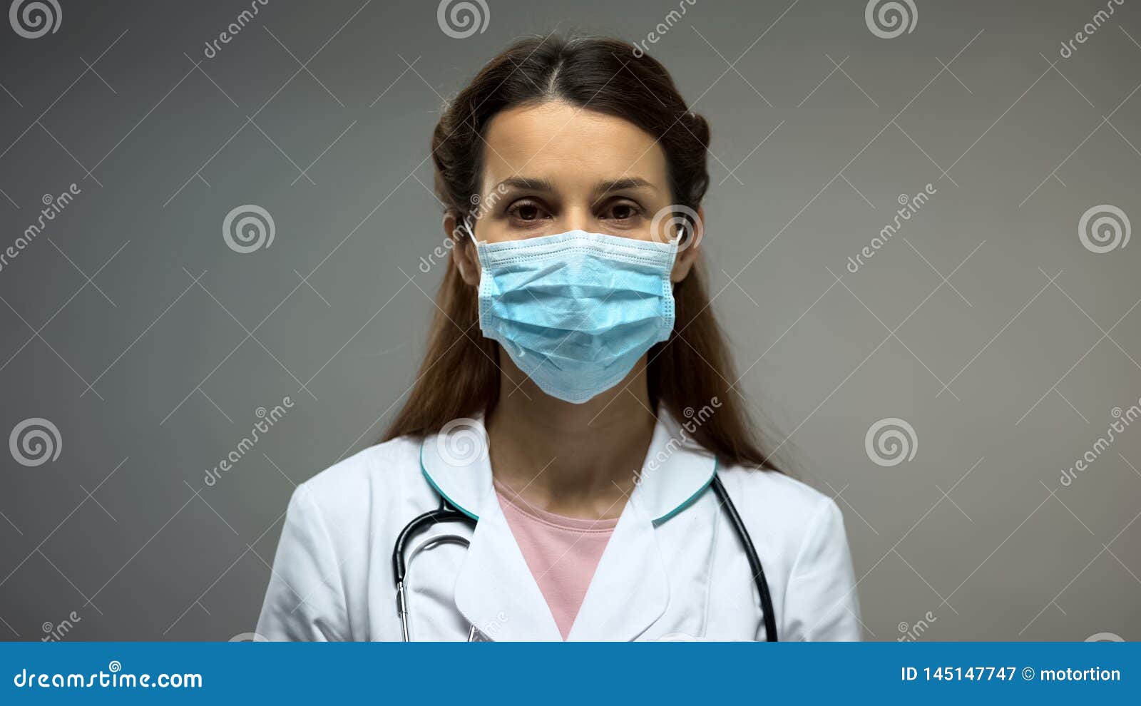 Laboratory Technician in Protective Mask Looking into Camera, HIV AIDS ...