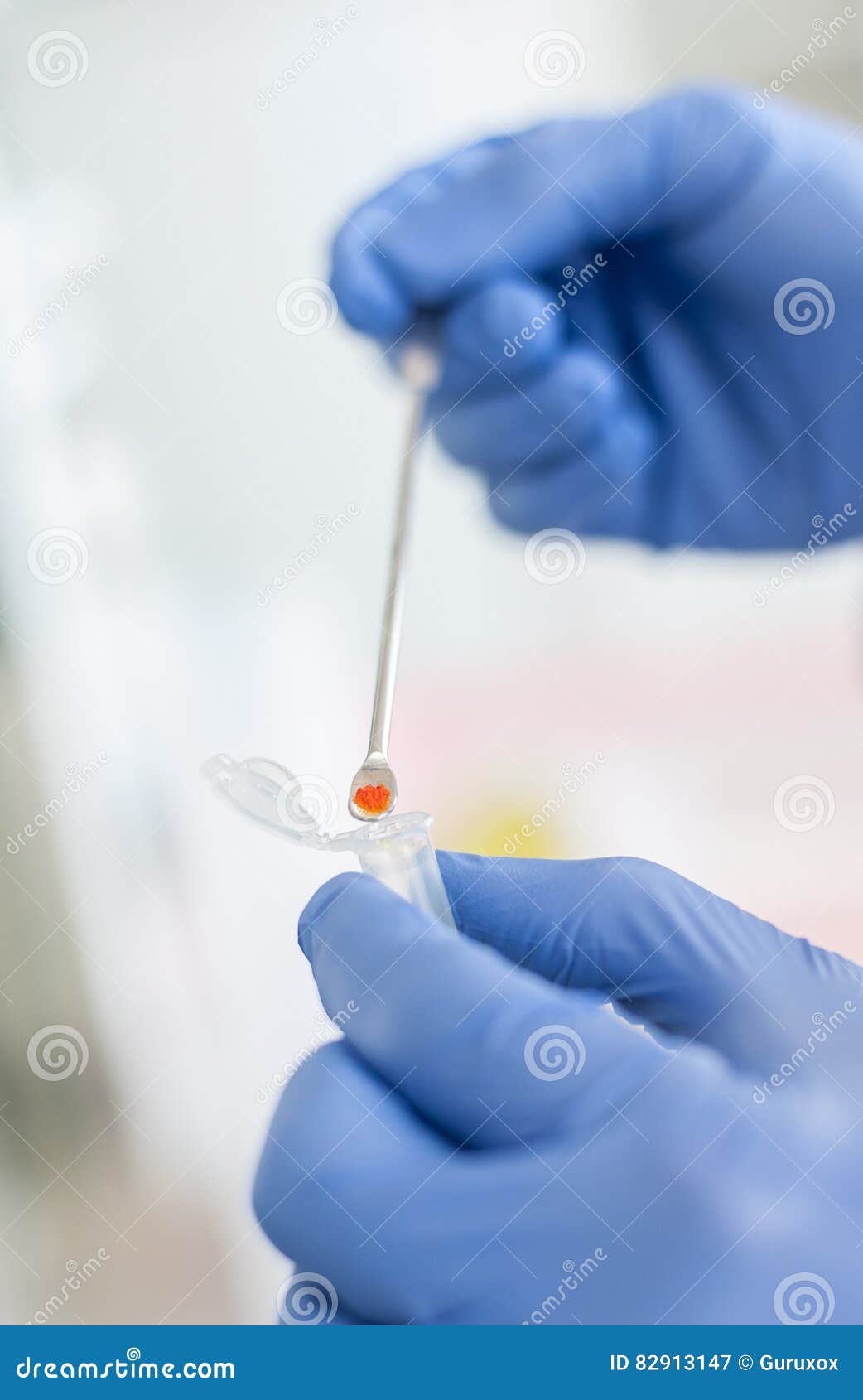 Laboratory Technician Take a Sample with Chemistry Spoon Stock Image ...