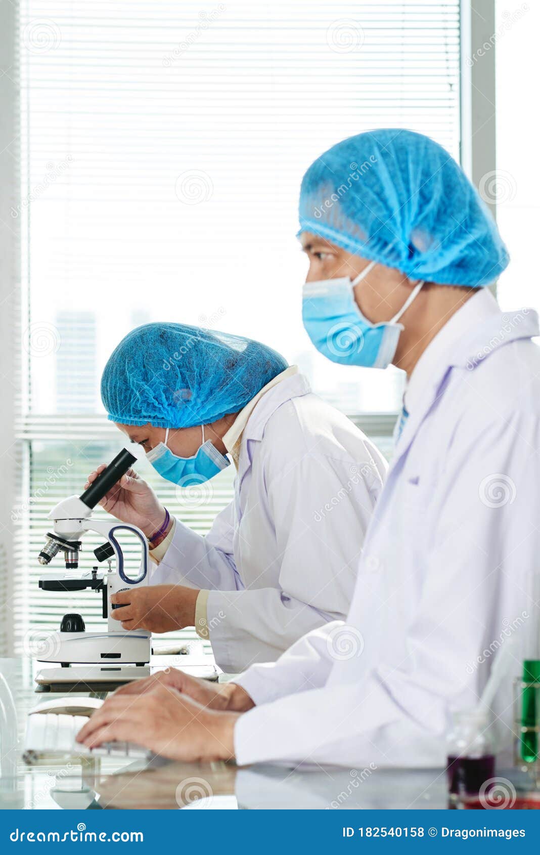 Laboratory Technicians Working in Laboratory Stock Photo - Image of ...