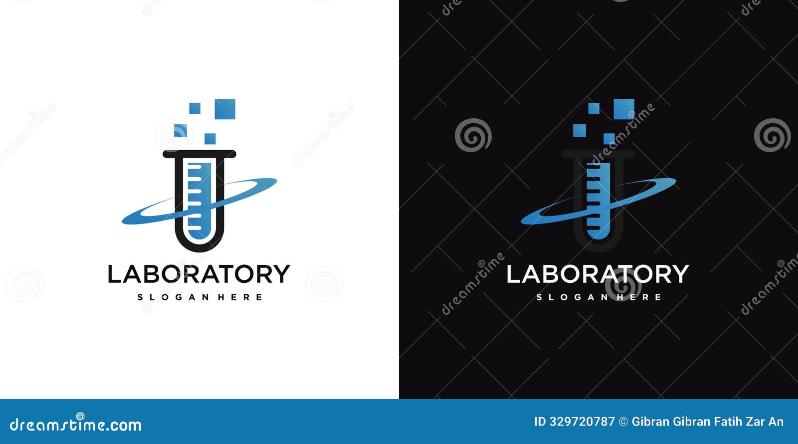 Laboratory Template Logo Design with a Unique Shape Stock Illustration ...