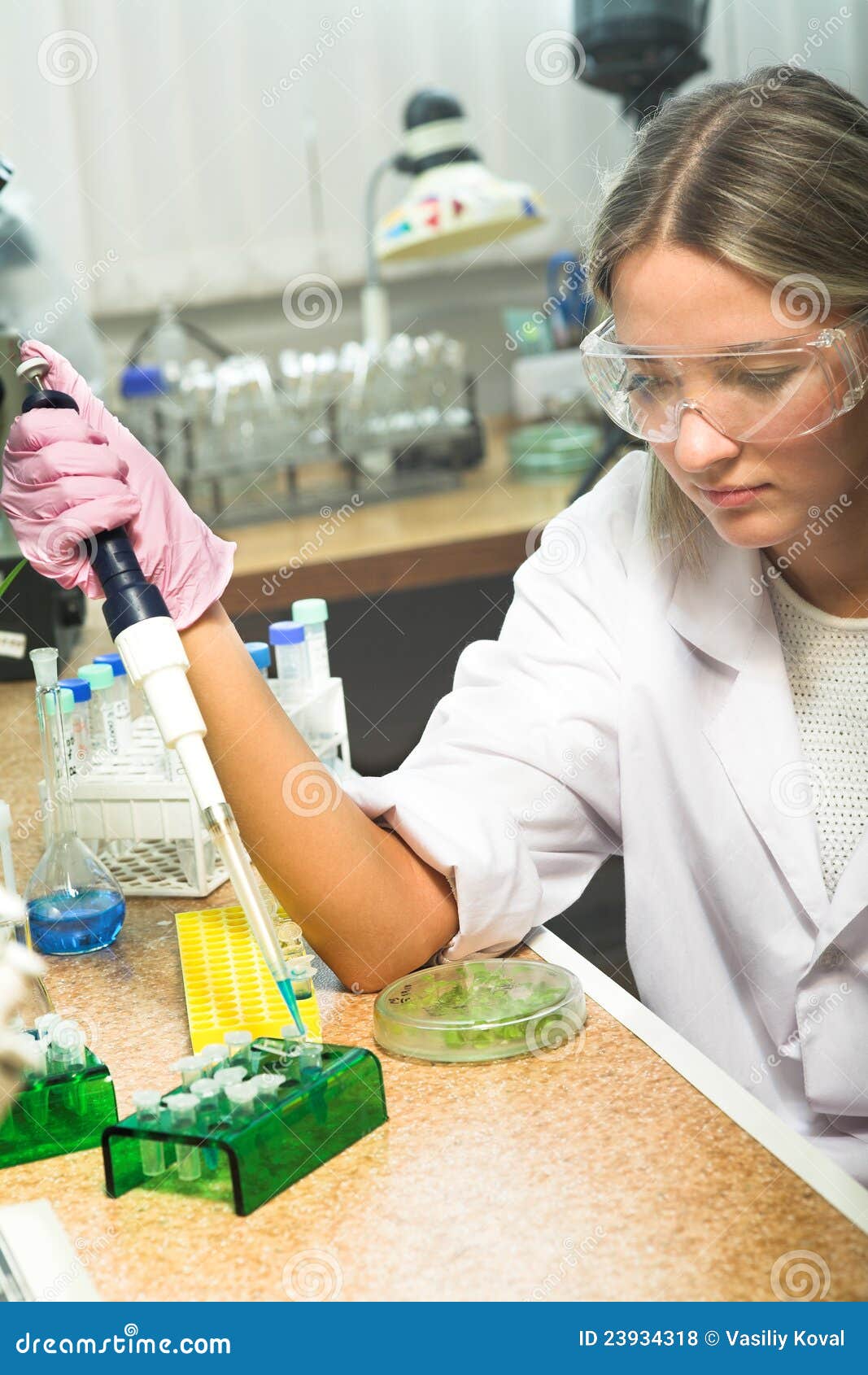 Laboratory test stock photo. Image of glasses, medicine - 23934318
