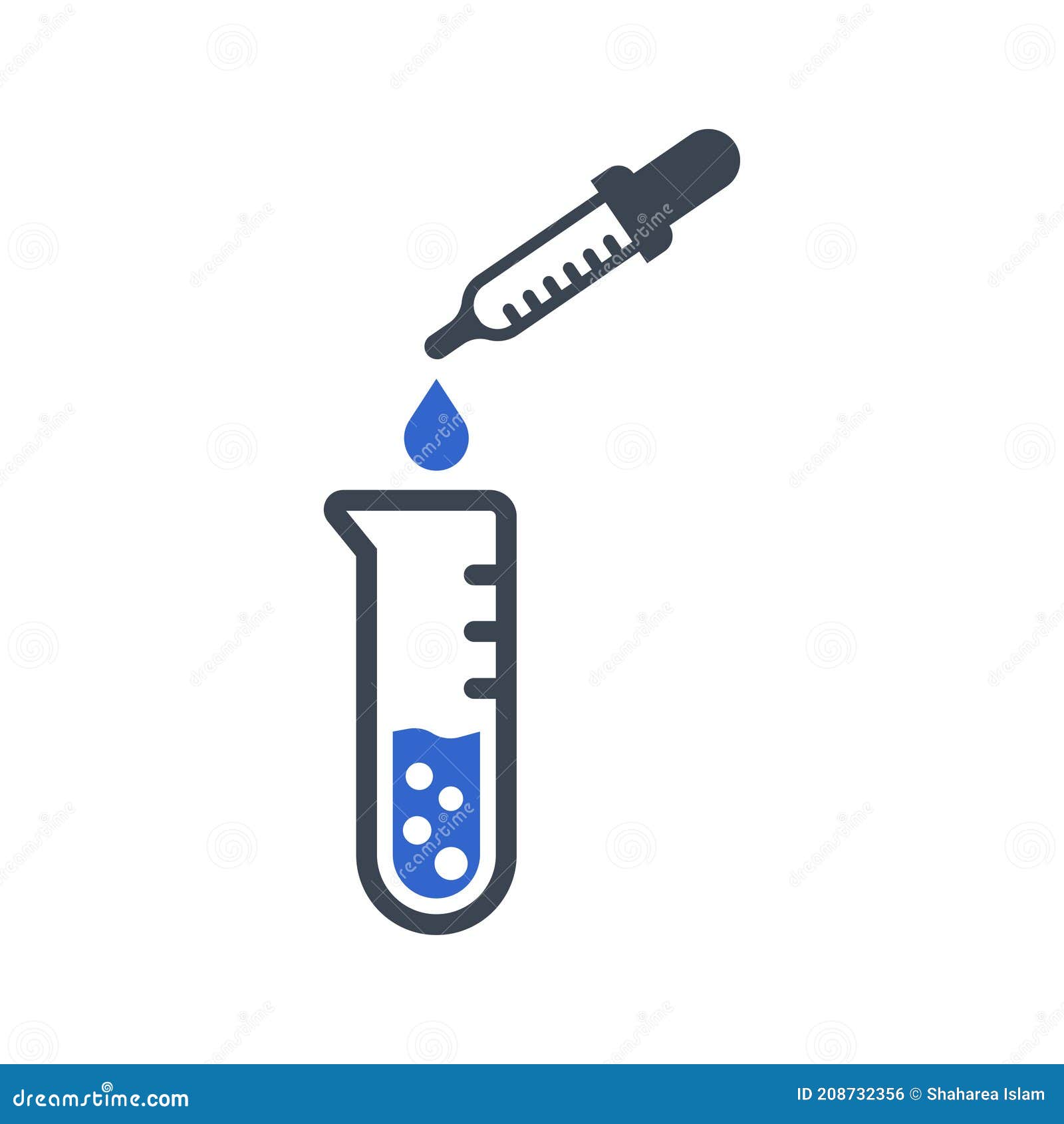 Laboratory test icon stock vector. Illustration of experiment - 208732356