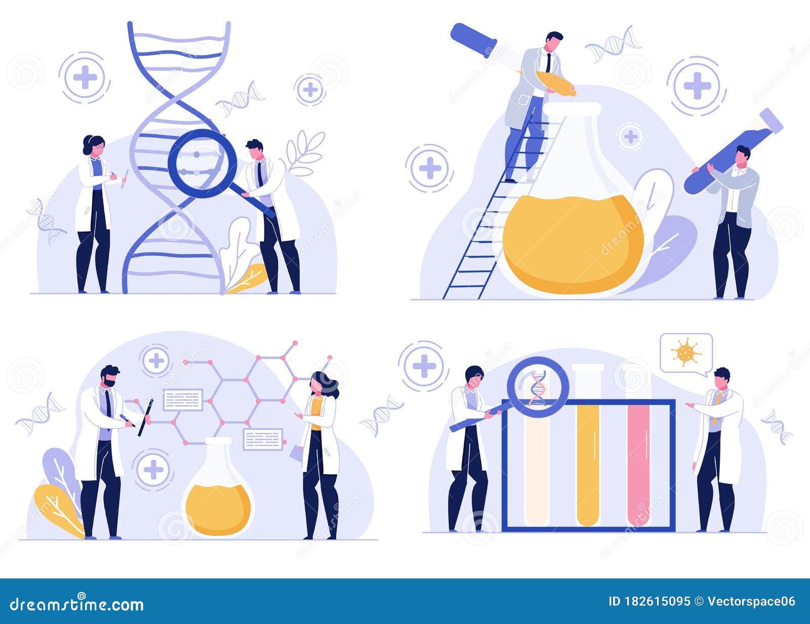 Laboratory Test Pharmaceutical Development Set Stock Vector ...