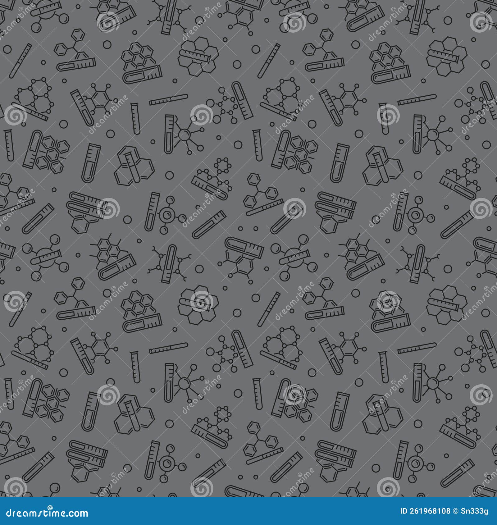 Laboratory Test Tube and Molecule Vector Chemistry Creative Seamless ...