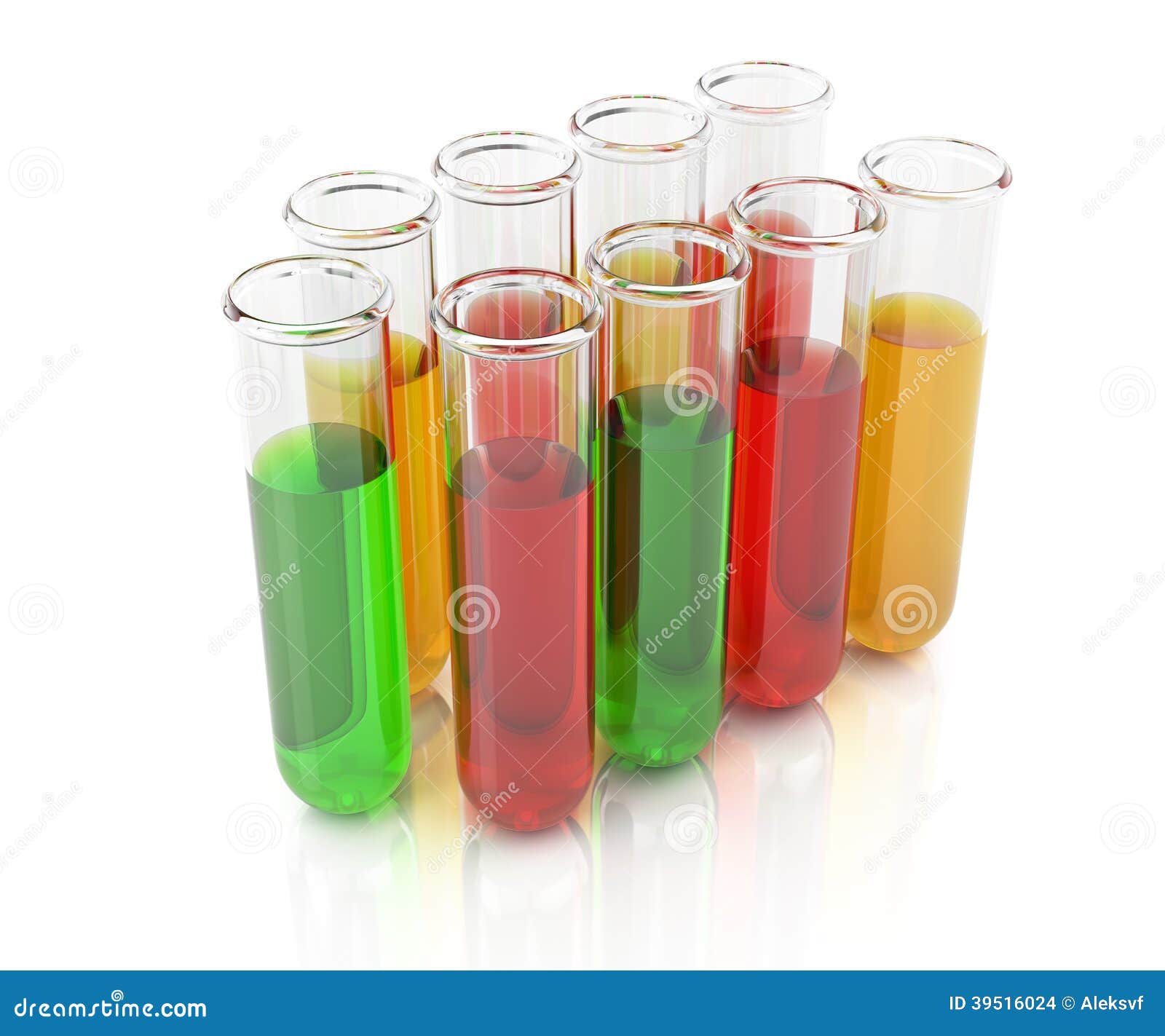 Laboratory Test Tubes with Colored Liquid Stock Illustration ...