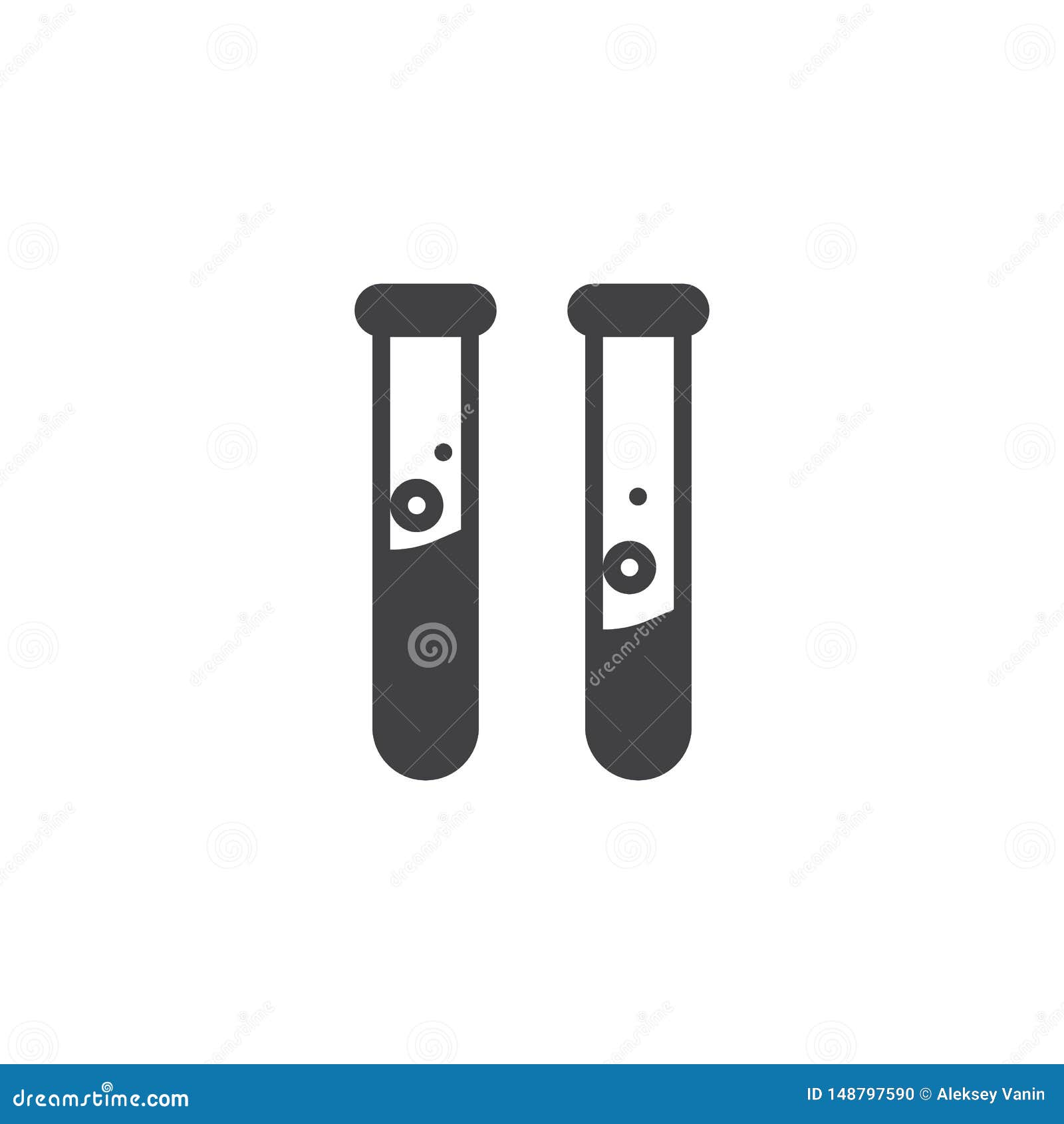 Laboratory Test Tubes Vector Icon Stock Vector - Illustration of ...