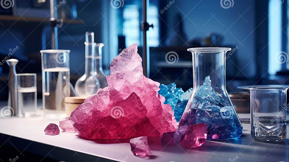 Laboratory Testing of Crystalline Material. Scientific Study. Crystal ...