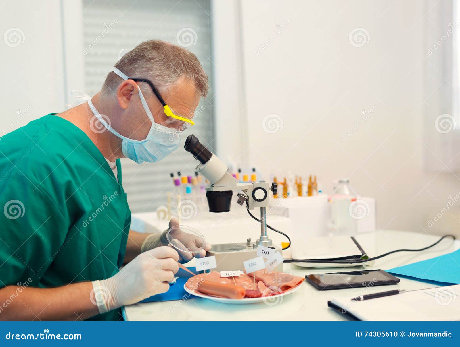 Laboratory Testing of Cured Meat Products Stock Photo - Image of ...