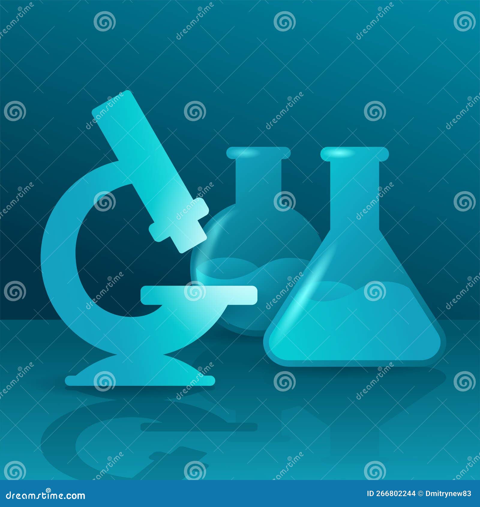 Laboratory Testing Equipment on Blue Background Stock Vector ...