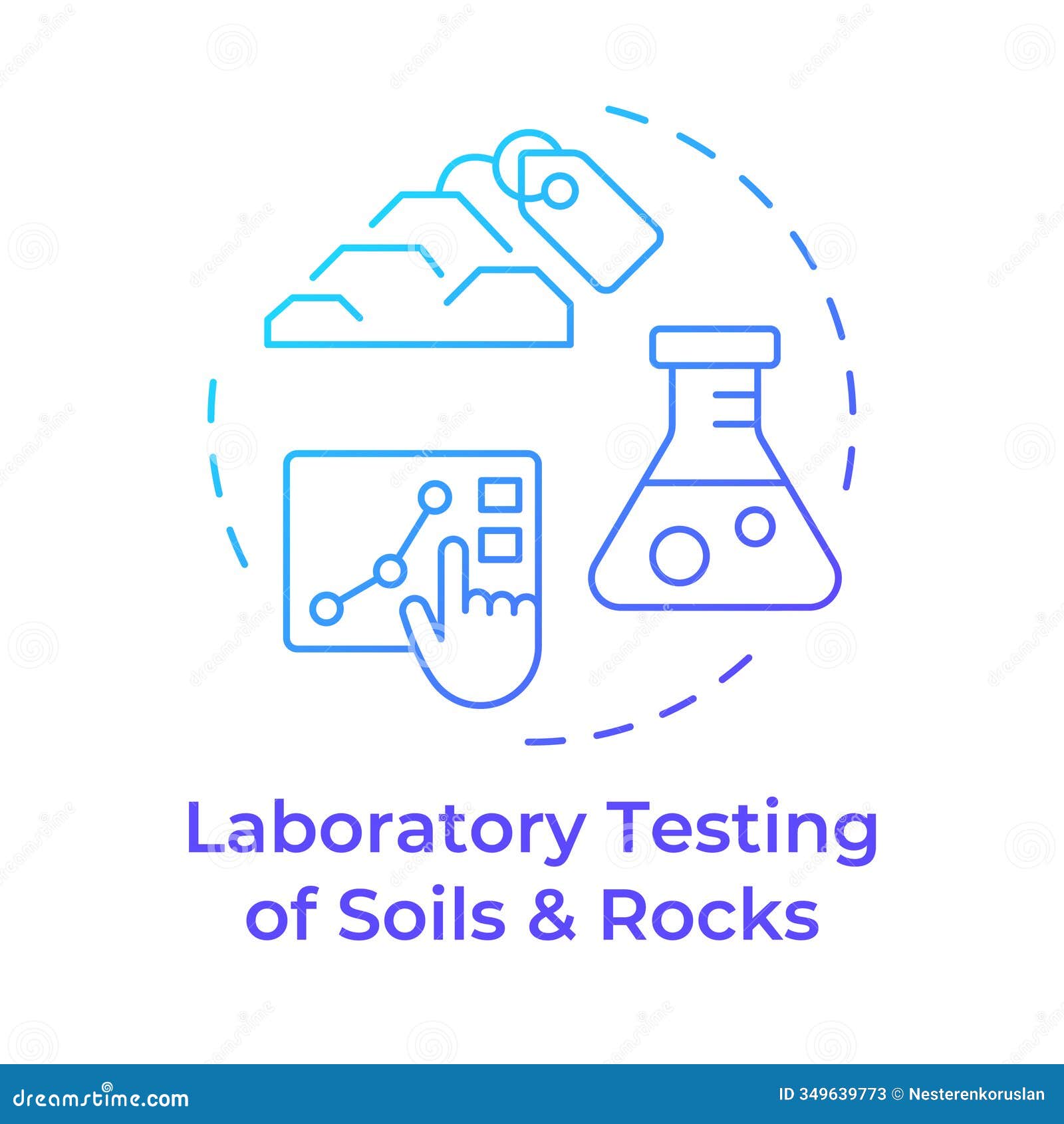 Laboratory Testing of Soils and Rocks Blue Gradient Concept Icon Stock ...