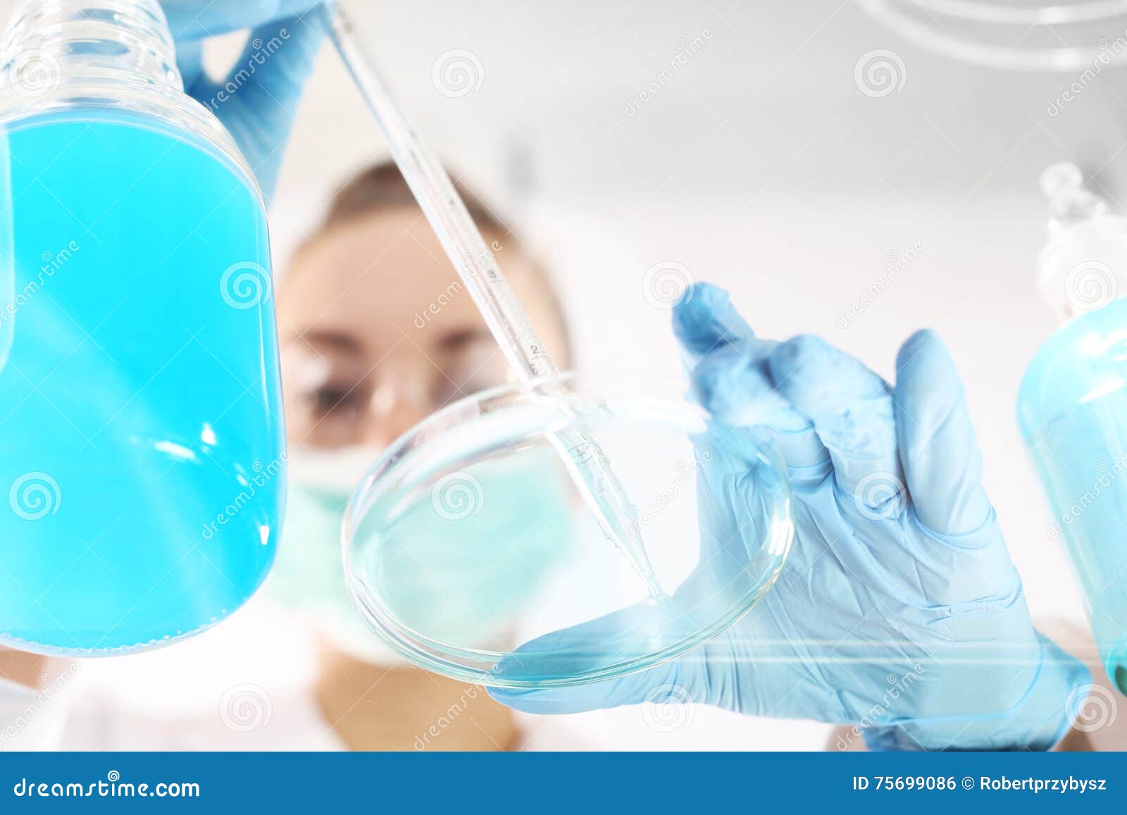 Laboratory tests stock photo. Image of coveralls, analysis - 75699086