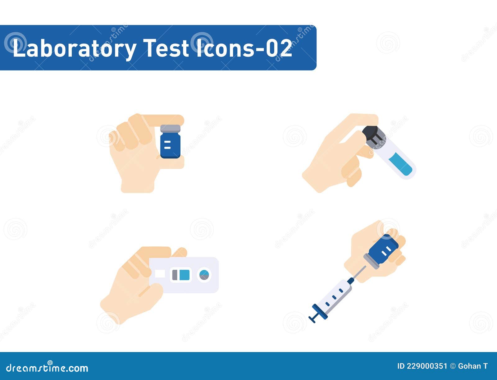 Laboratory Tests Flat Icon Set Isolated on White Background Ep02 Stock ...
