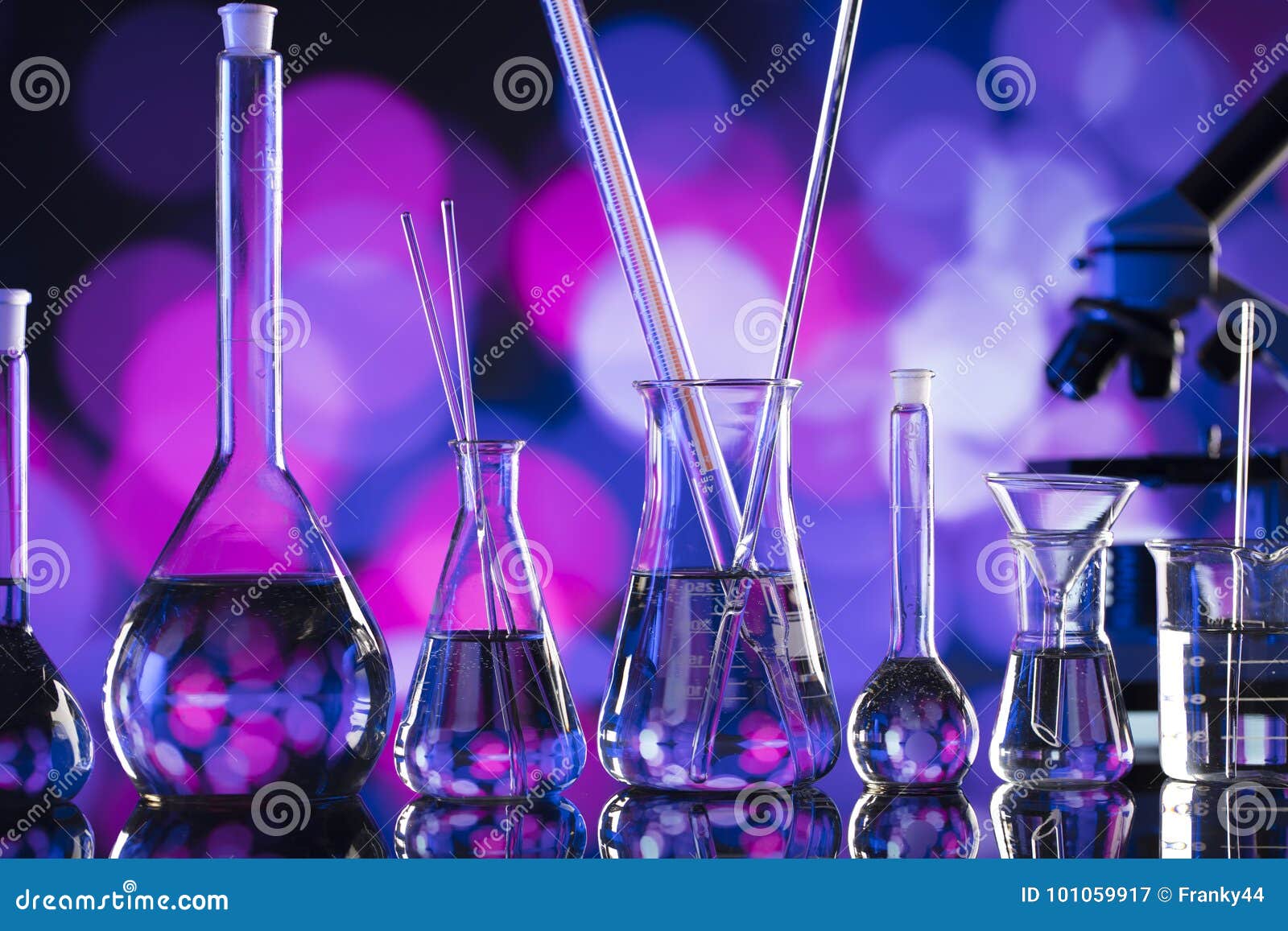 Laboratory theme. stock image. Image of blue, bokeh - 101059917