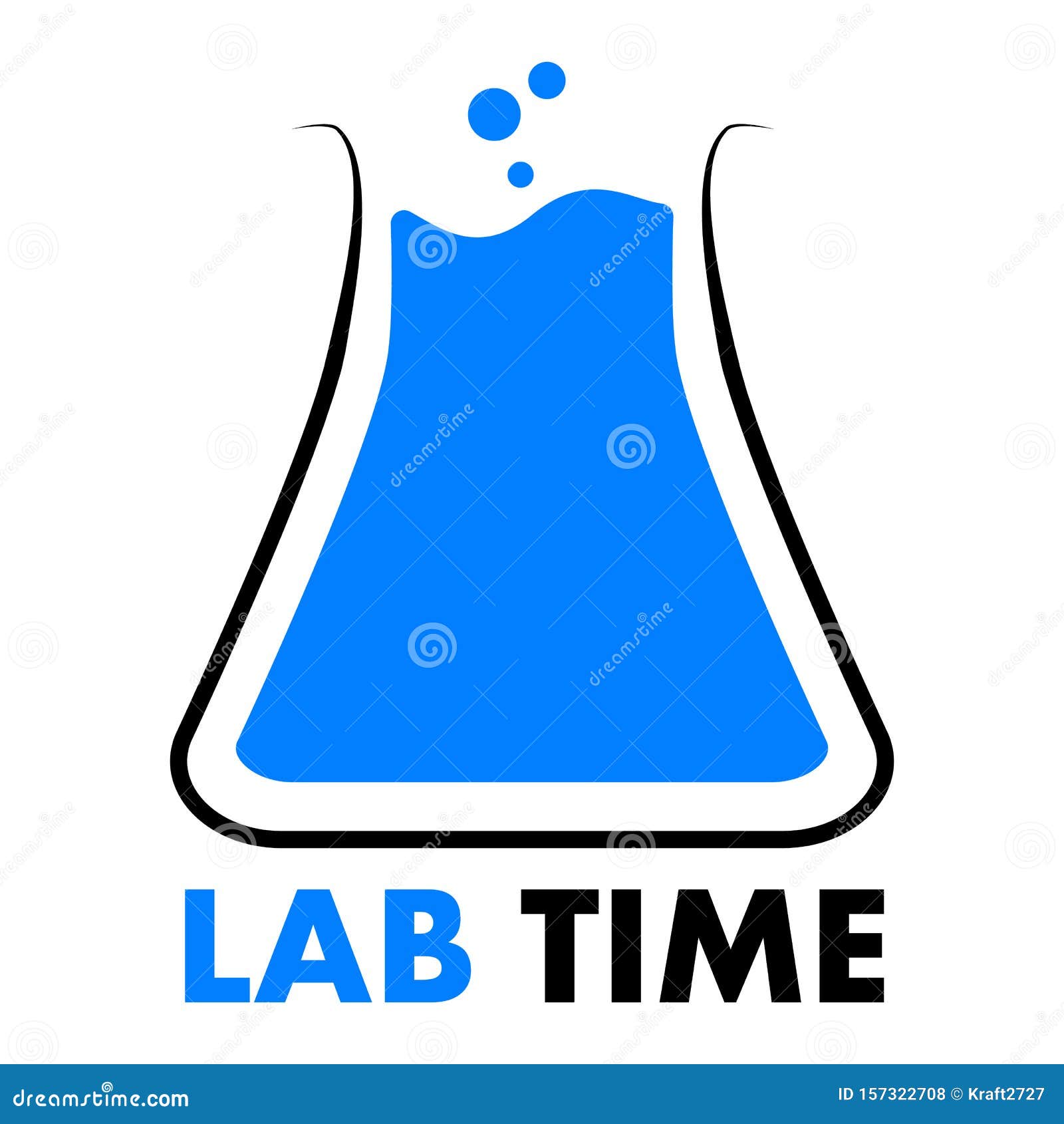 Laboratory time logo stock vector. Illustration of medical - 157322708