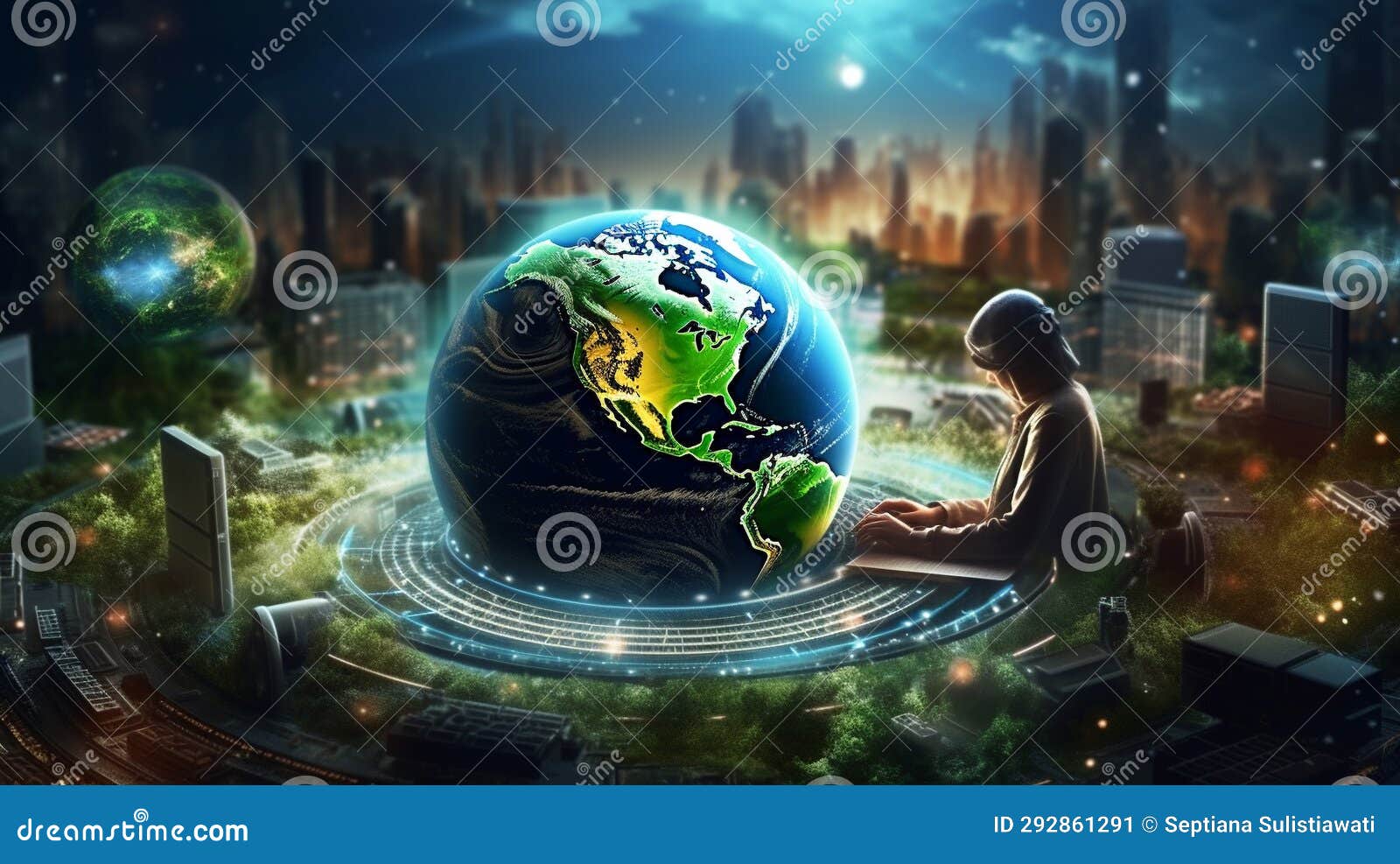 Modern City. Green Technology and Environmental Technology. Science ...