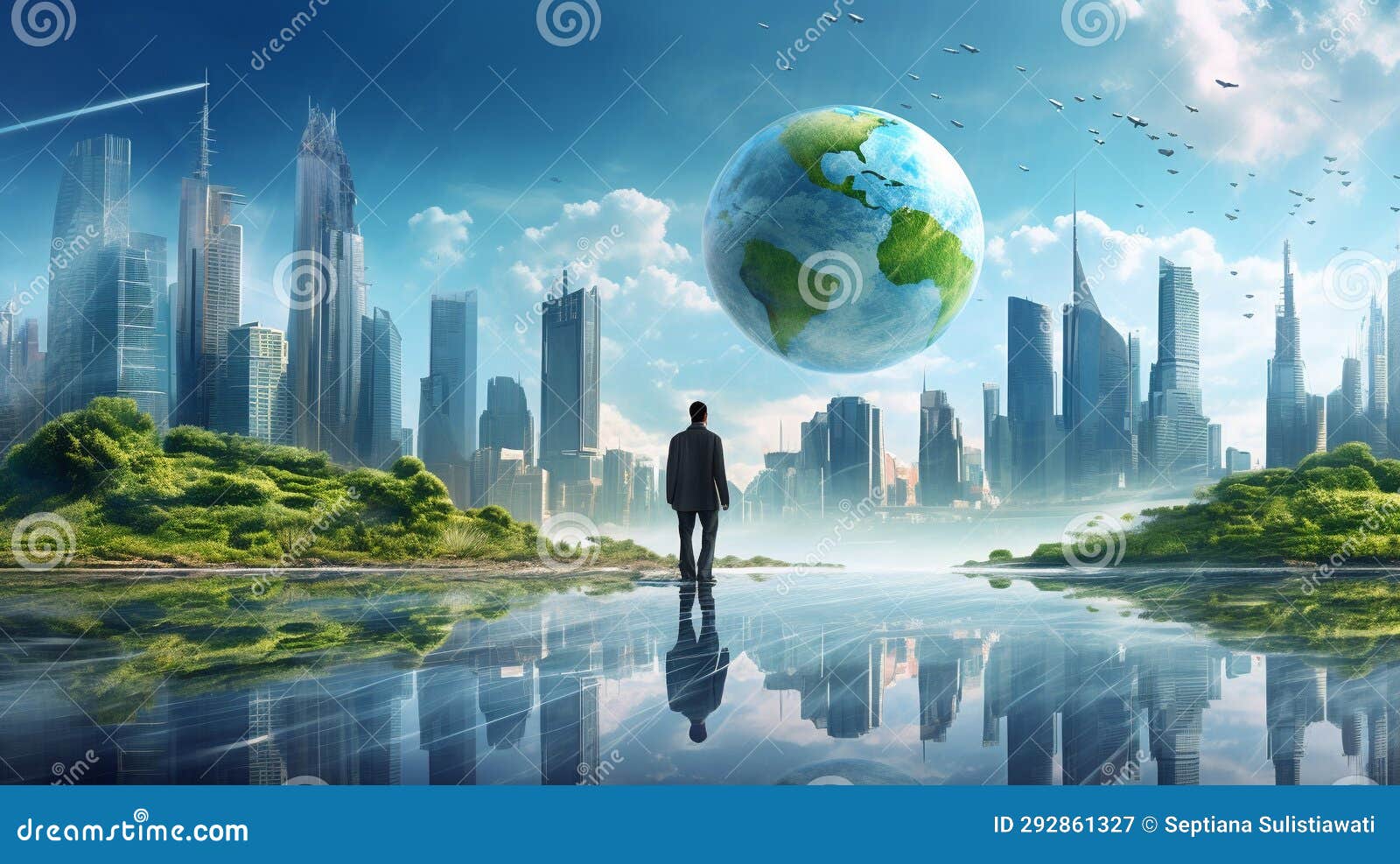 Modern City. Green Technology and Environmental Technology. Science ...