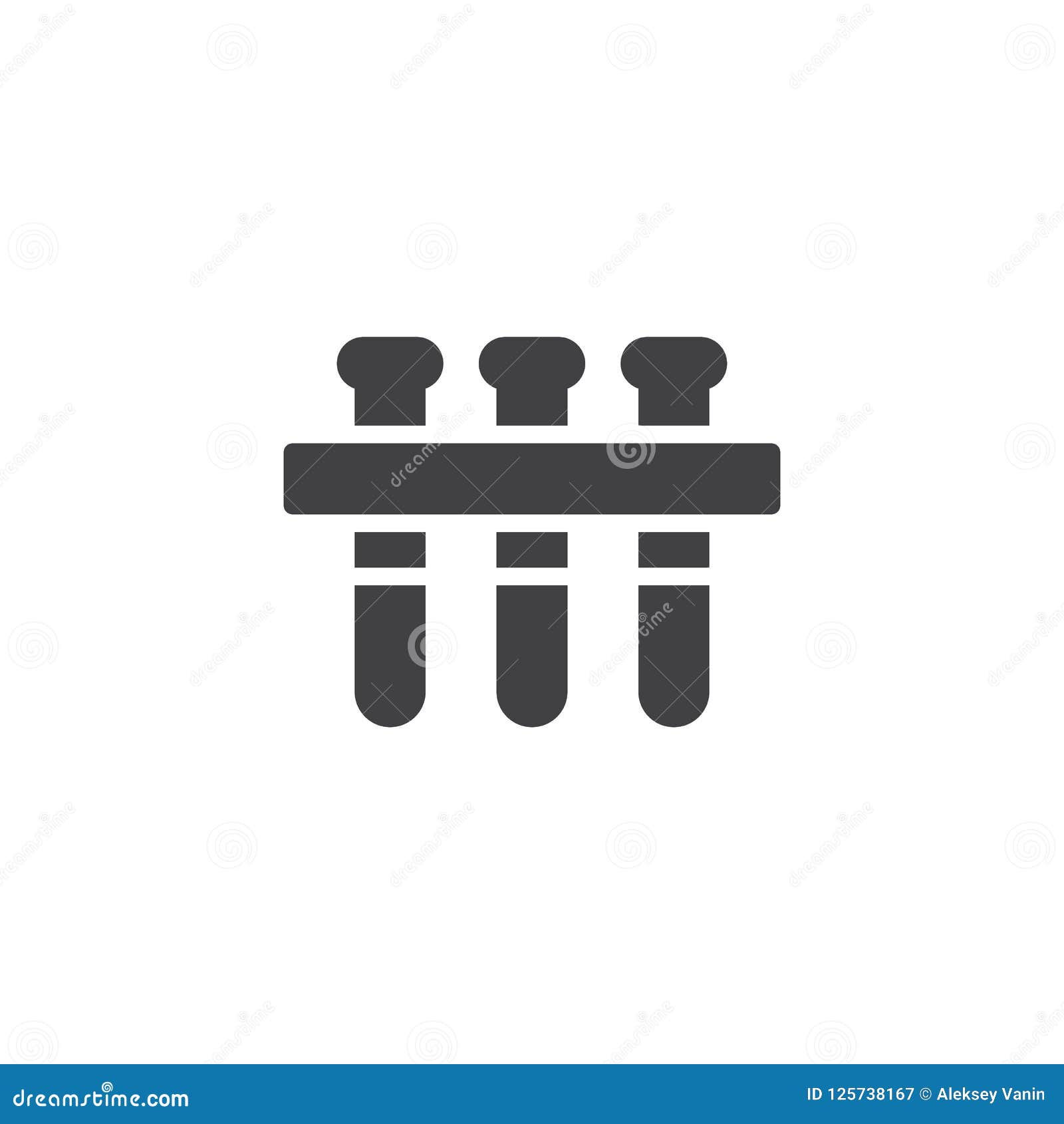 Laboratory Tubes Vector Icon Stock Vector - Illustration of single ...