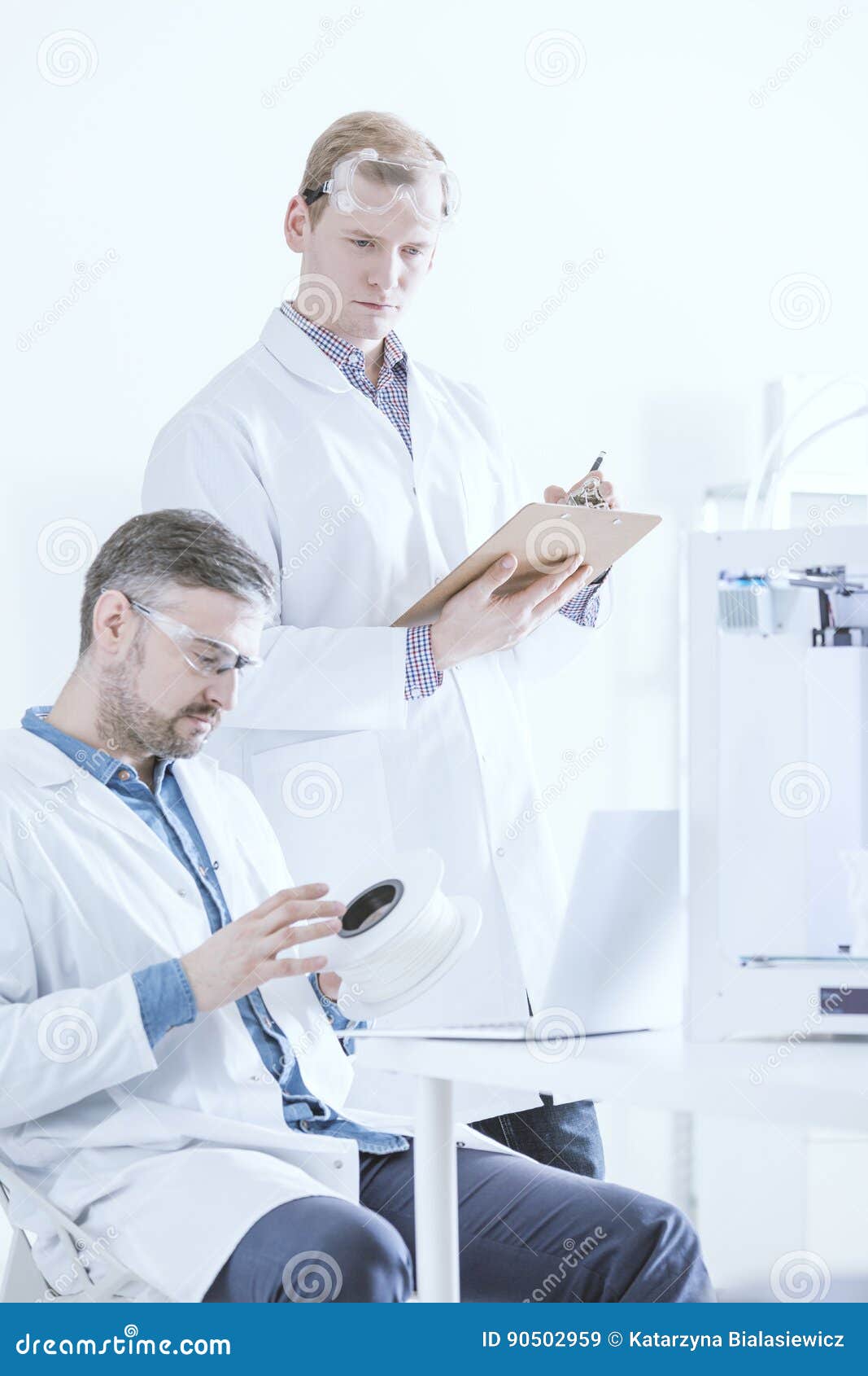 Laboratory with Two Scientists Stock Image - Image of expert, chemical ...