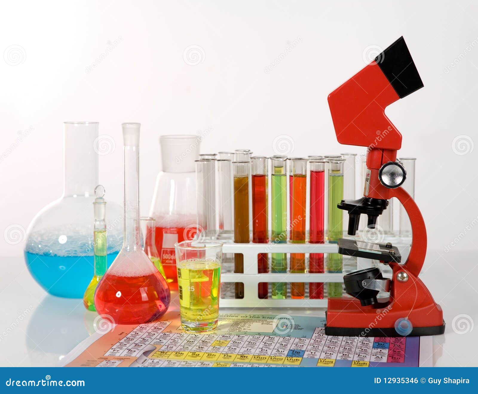 Laboratory Ware and Microscope Stock Photo - Image of microscope, glass ...