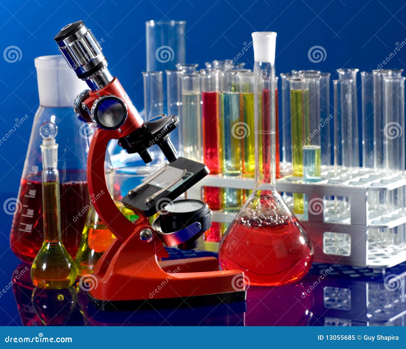 Laboratory Ware and Microscope Stock Image - Image of chemistry, tube ...