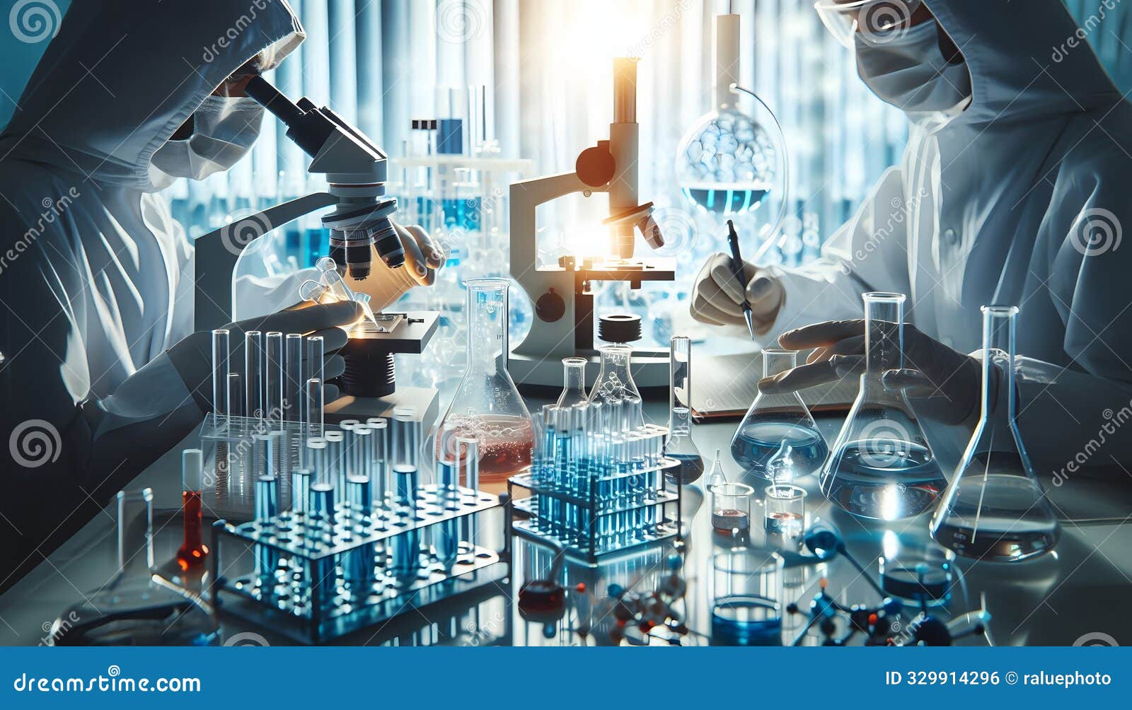 A Laboratory Where Scientists Work with Equipment and Chemicals Stock ...