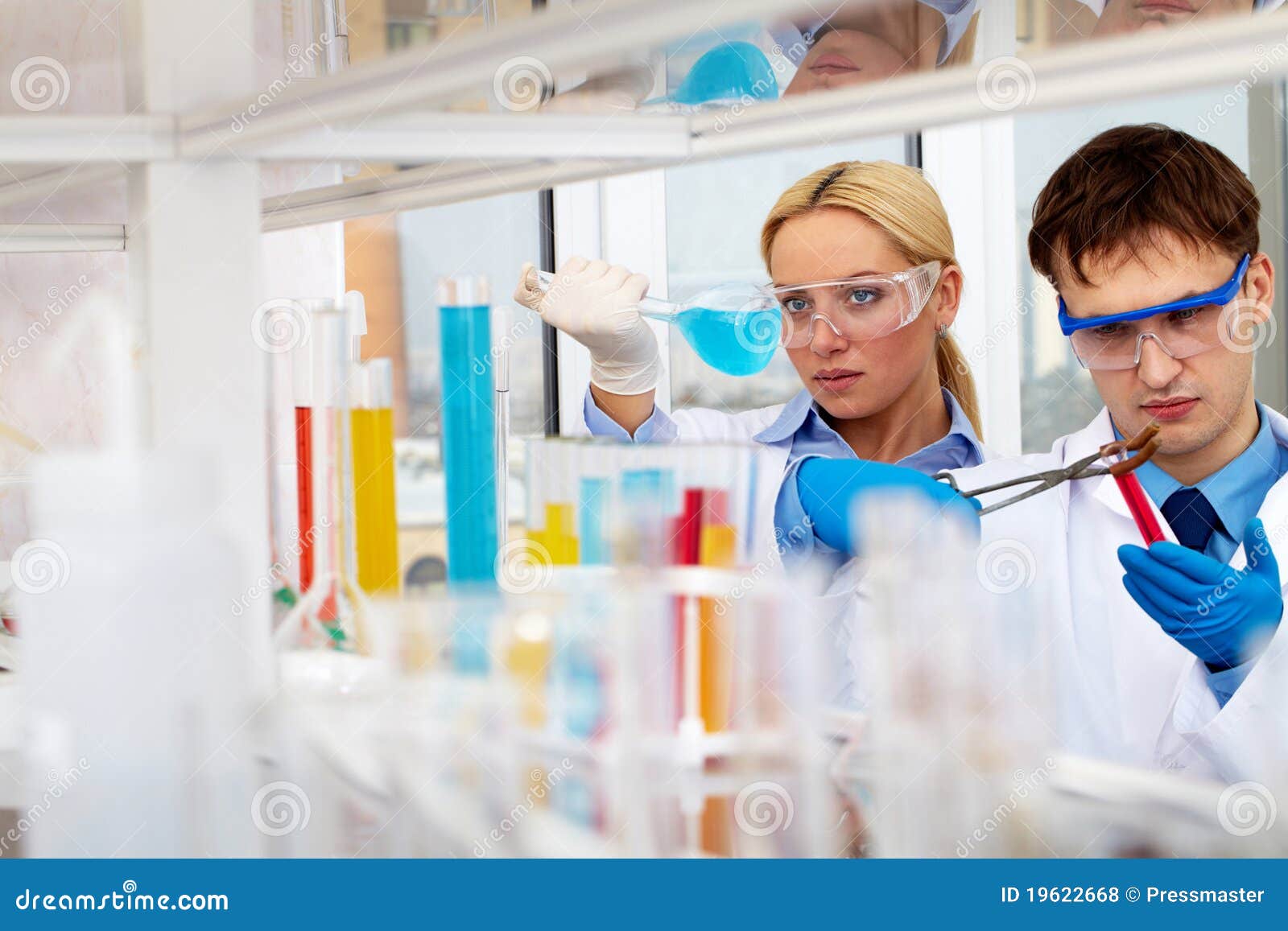 Laboratory work stock photo. Image of liquid, experiment - 19622668