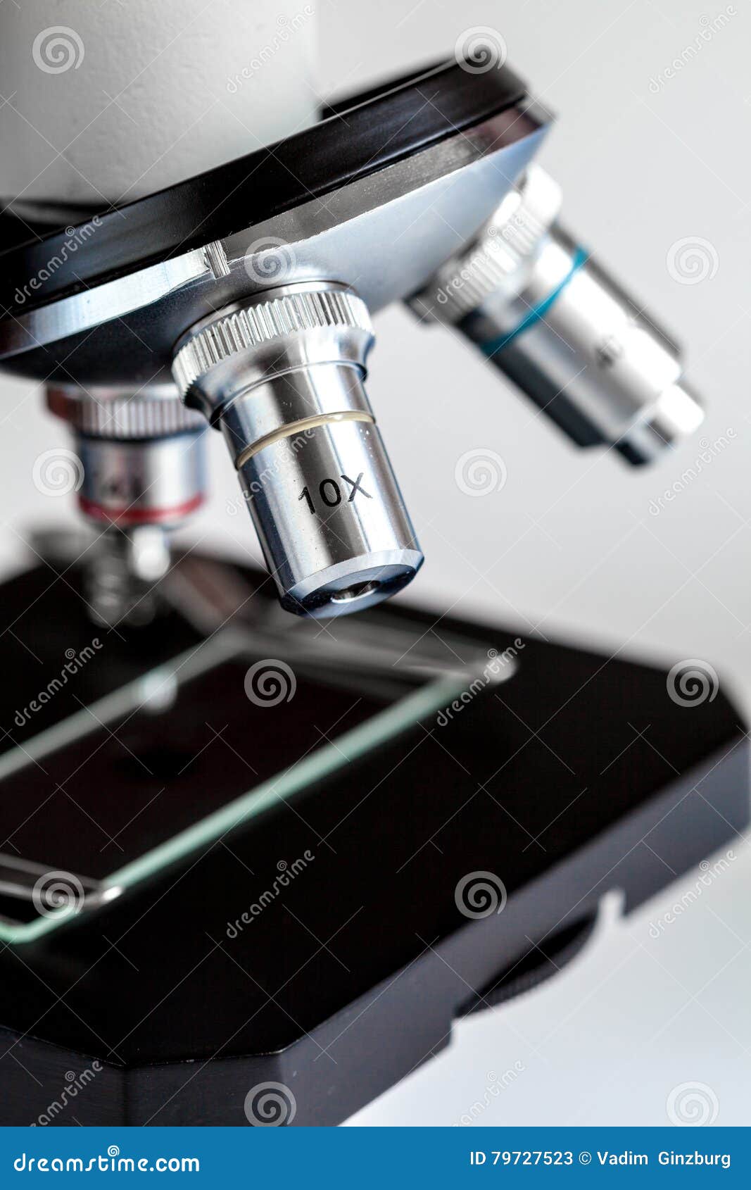 Laboratory Work with Microscope Macro Stock Image - Image of scientific ...