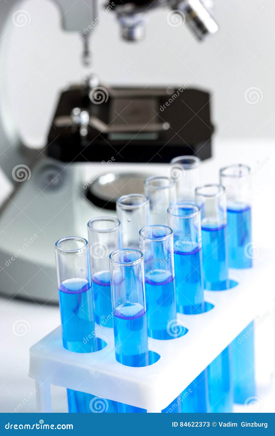 Laboratory Work with Microscope Top View Stock Image - Image of ...