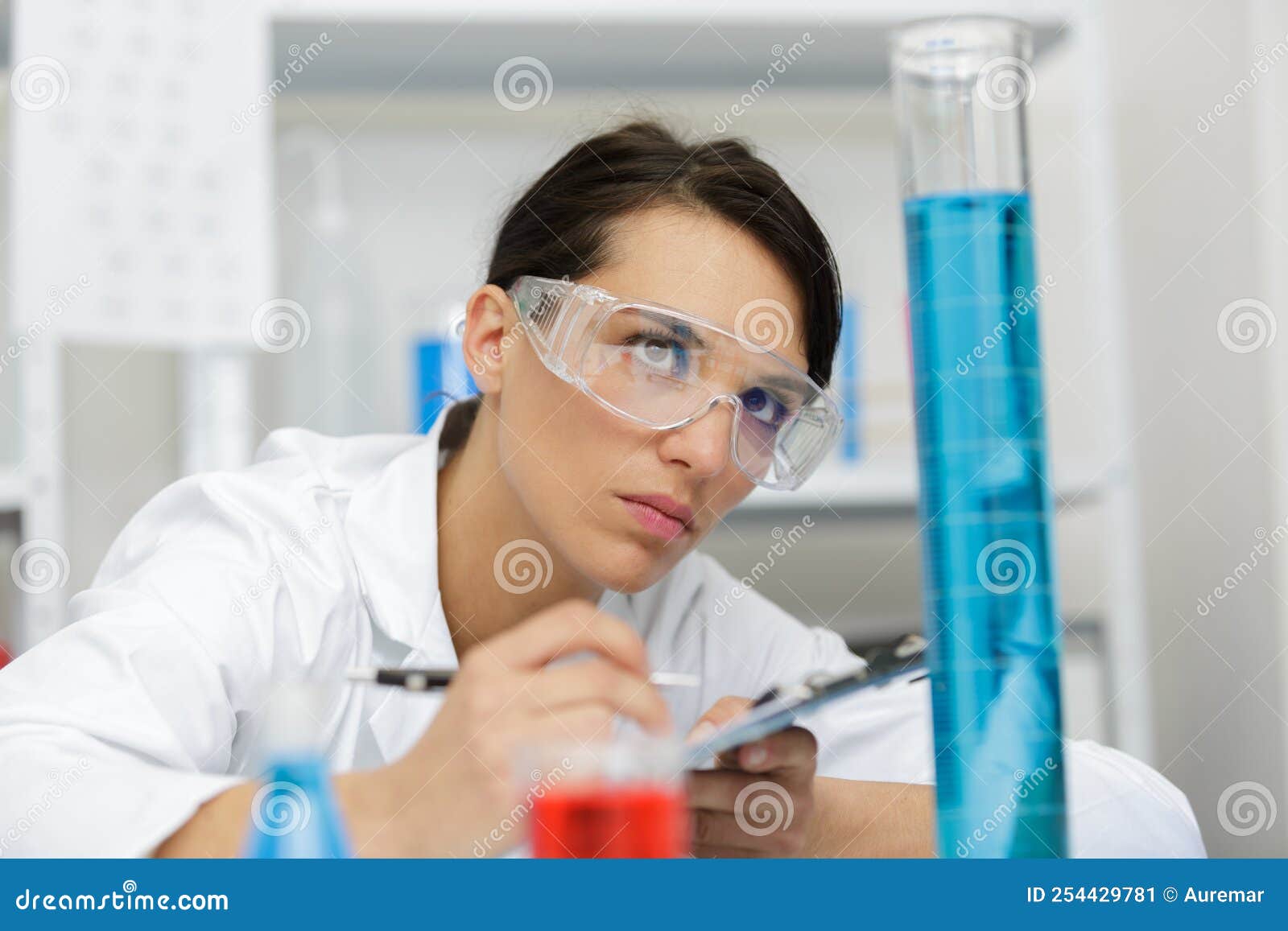 Laboratory Work Woman Working in Lab Stock Image - Image of researcher ...
