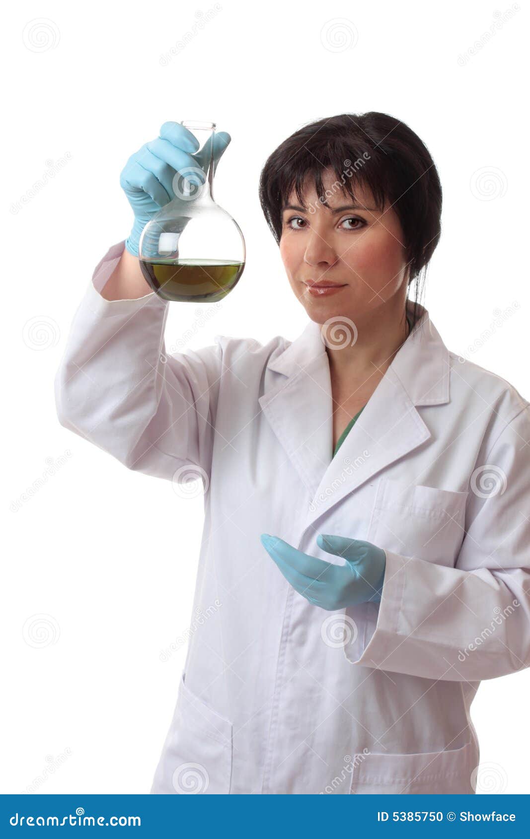 Laboratory worker stock photo. Image of female, acid, coat - 5385750