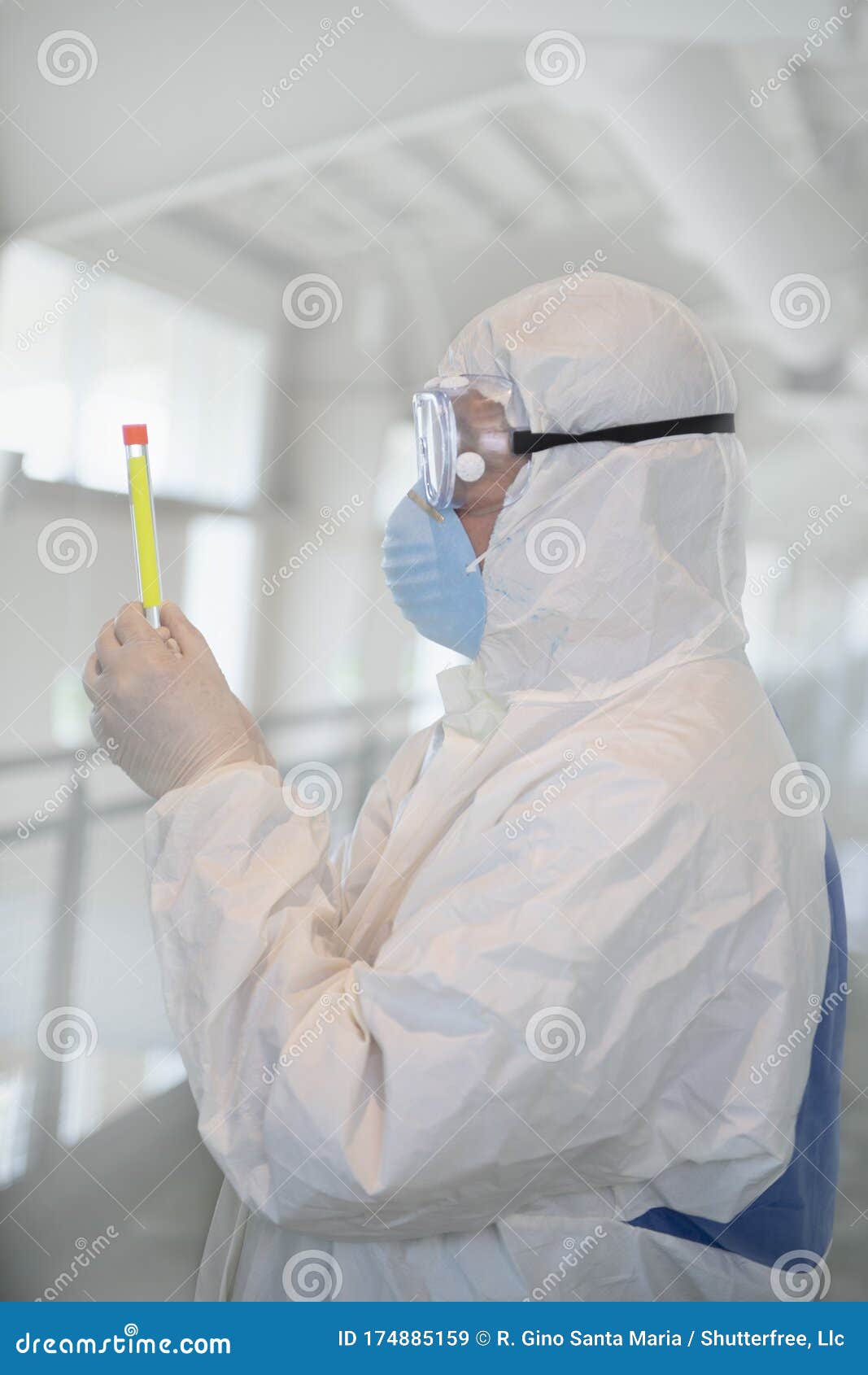 Laboratory Worker Checking Test Tube Stock Image - Image of equipment ...