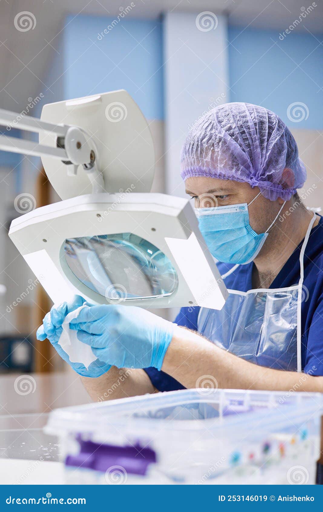A Laboratory Worker Checks the Condition of the Samples before Testing ...